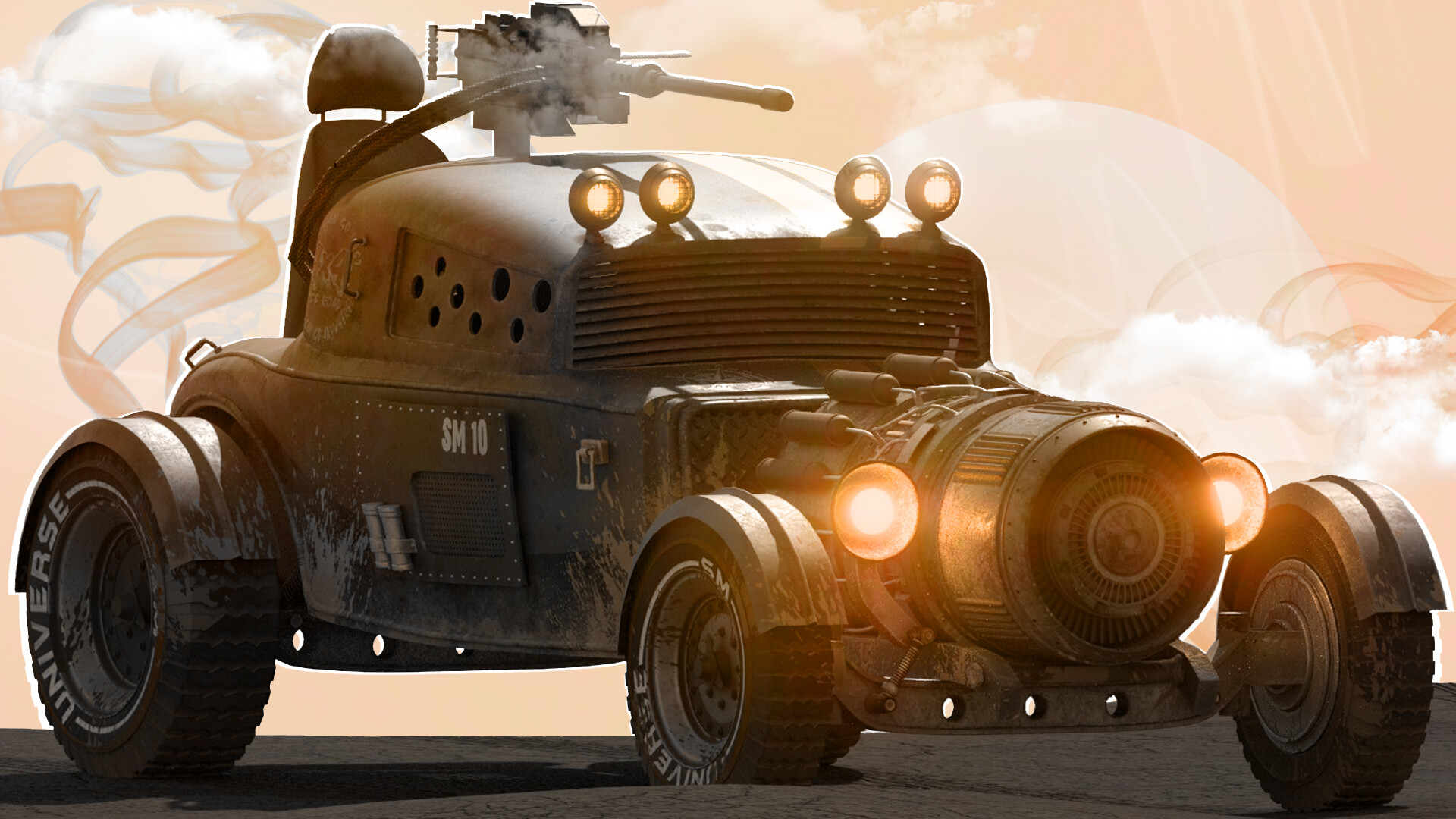 ArtStation - 3d modeling and texturing of a concept car by @Jomar Machado