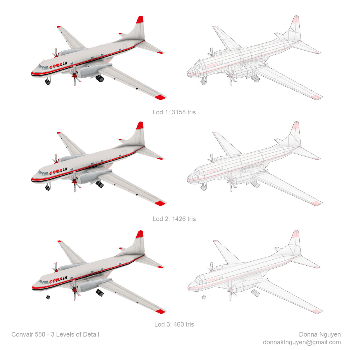 Donna Nguyen - Conair Convair CV 580 3D Model