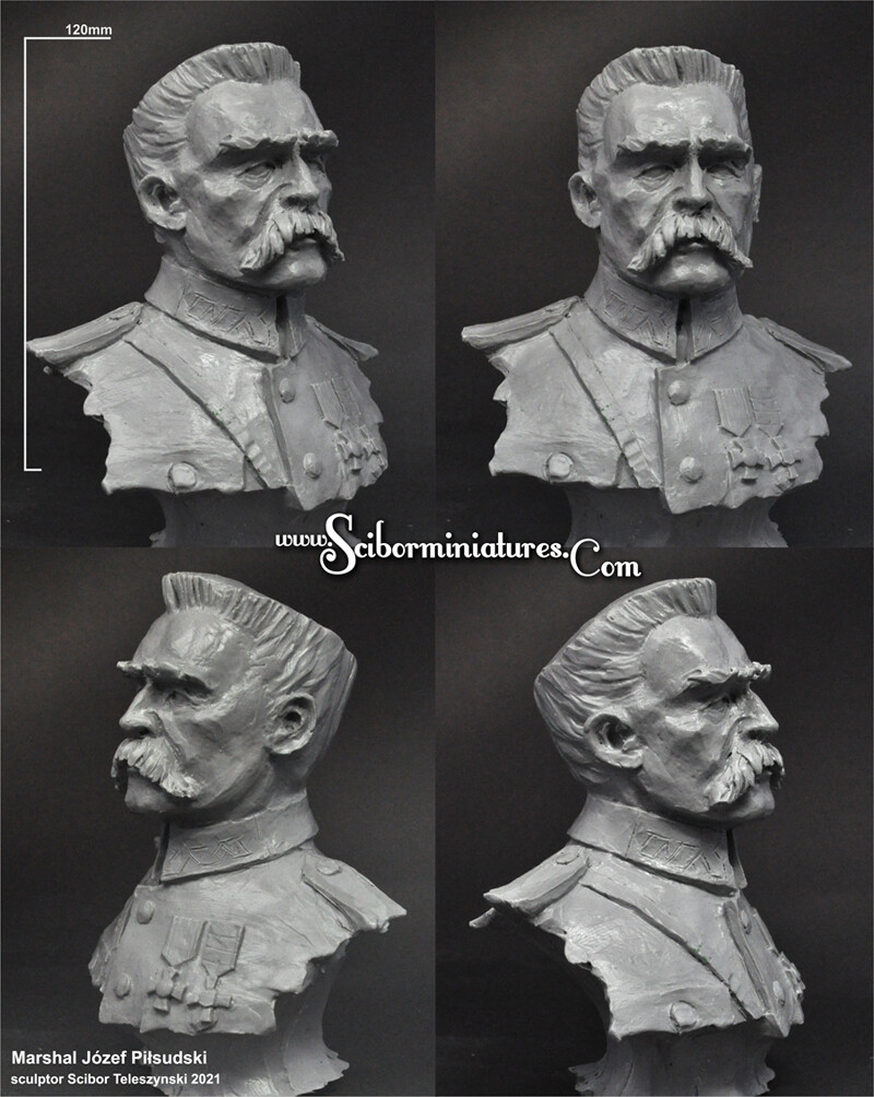 ArtStation - Marshal J. Pilsudski bust (120mm height )