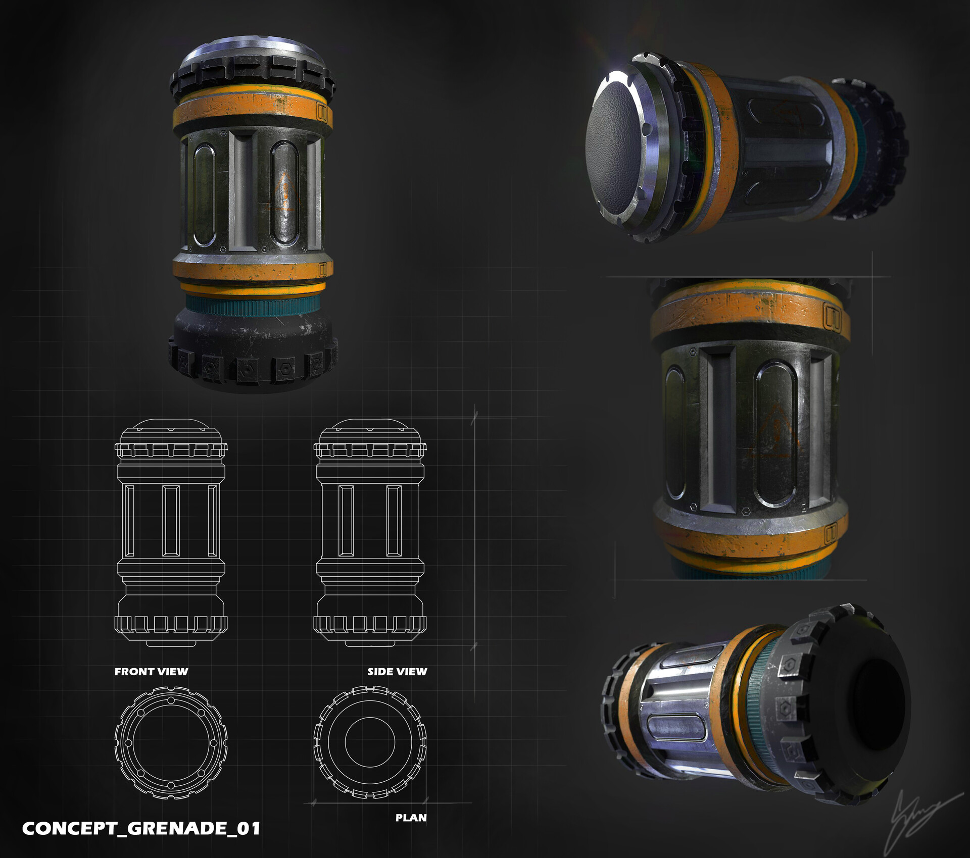 ArtStation - CONCEPT_GRENADE_01