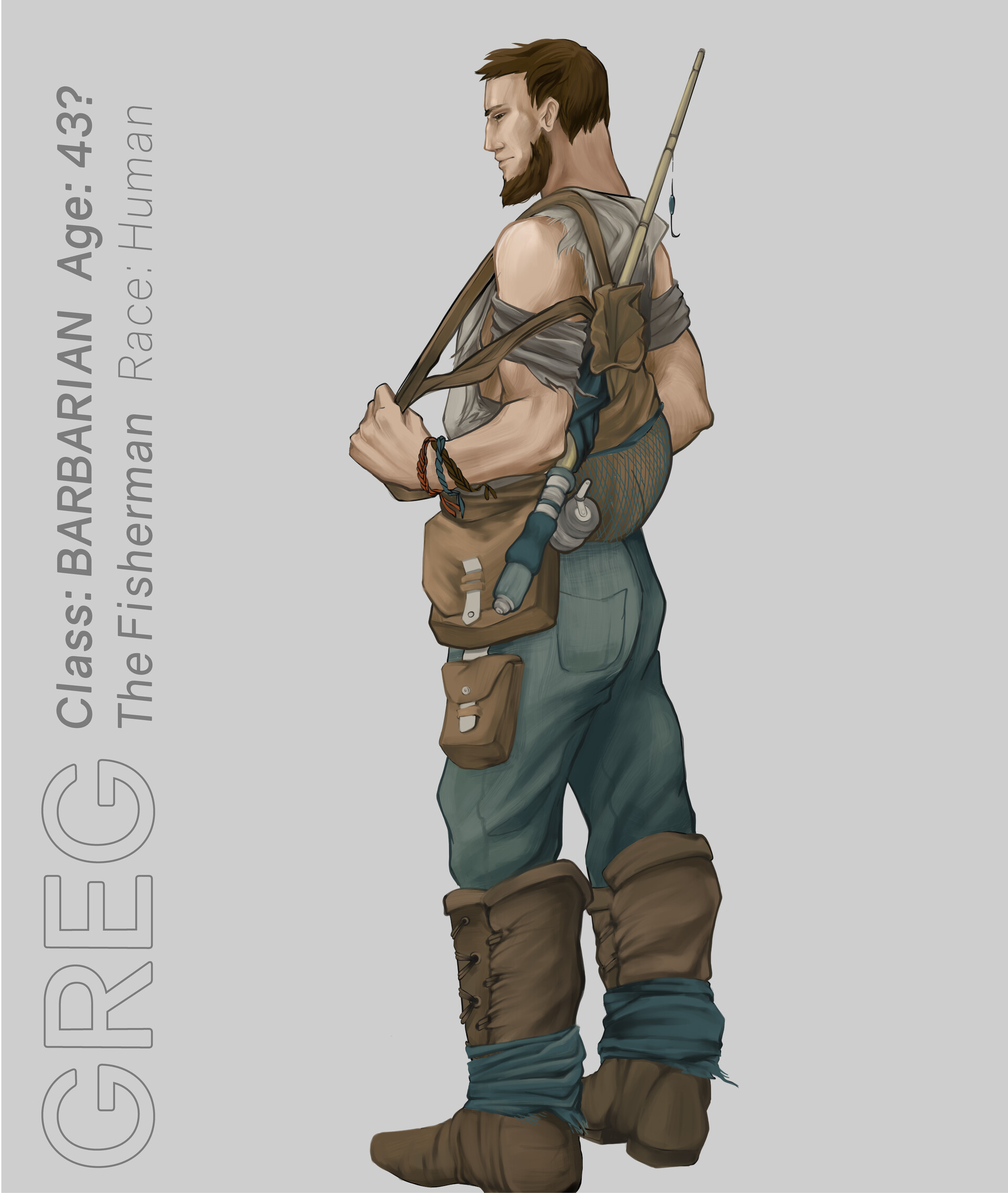 ArtStation - D&D Character Concept - Fisherman Barbarian
