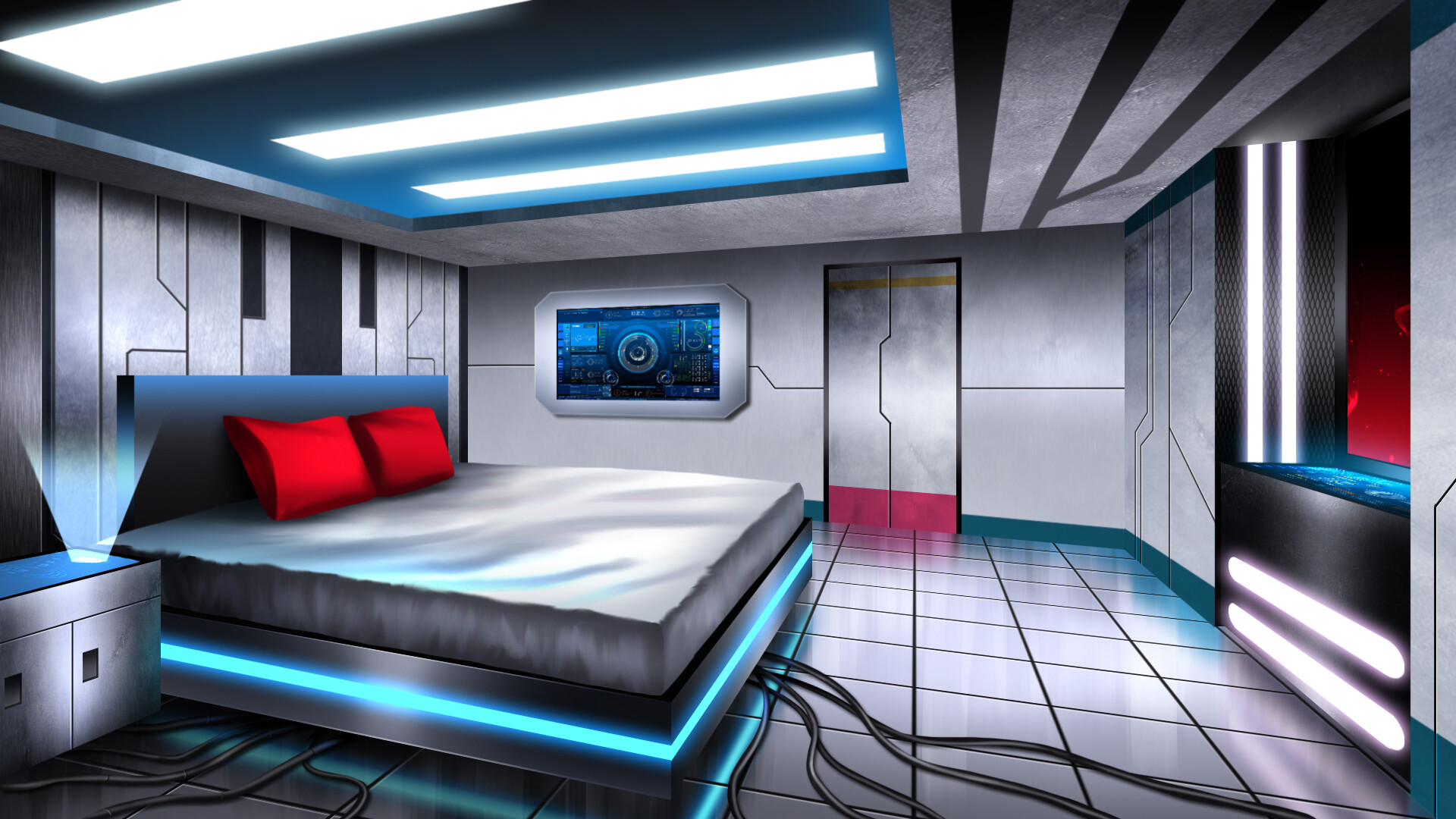 ArtStation - space station bedroom