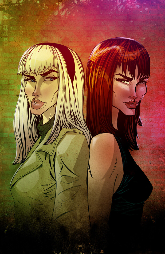 ArtStation - MJ and Gwen Stacy (Spiderman)