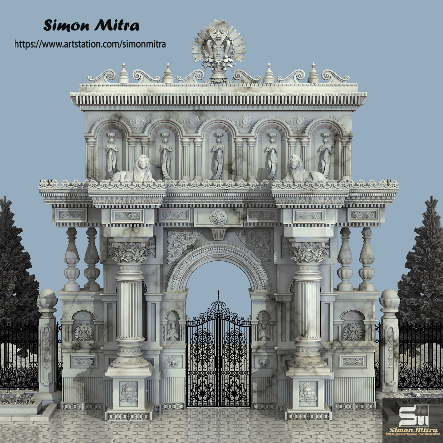 ArtStation - Marble Gate close look