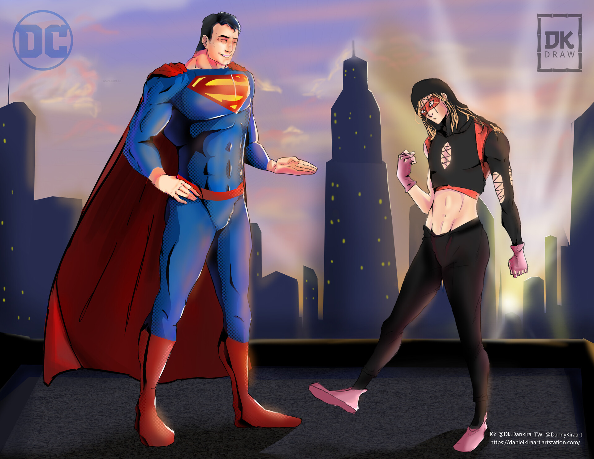 ArtStation - Superman and my OC