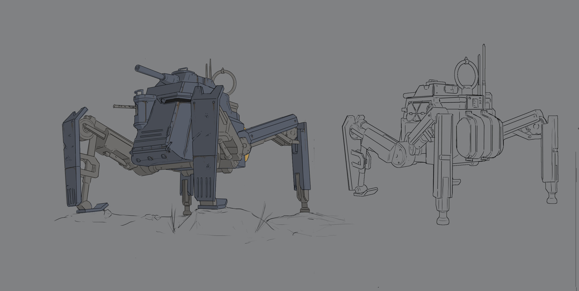 ArtStation - DieselPunk SpiderTank