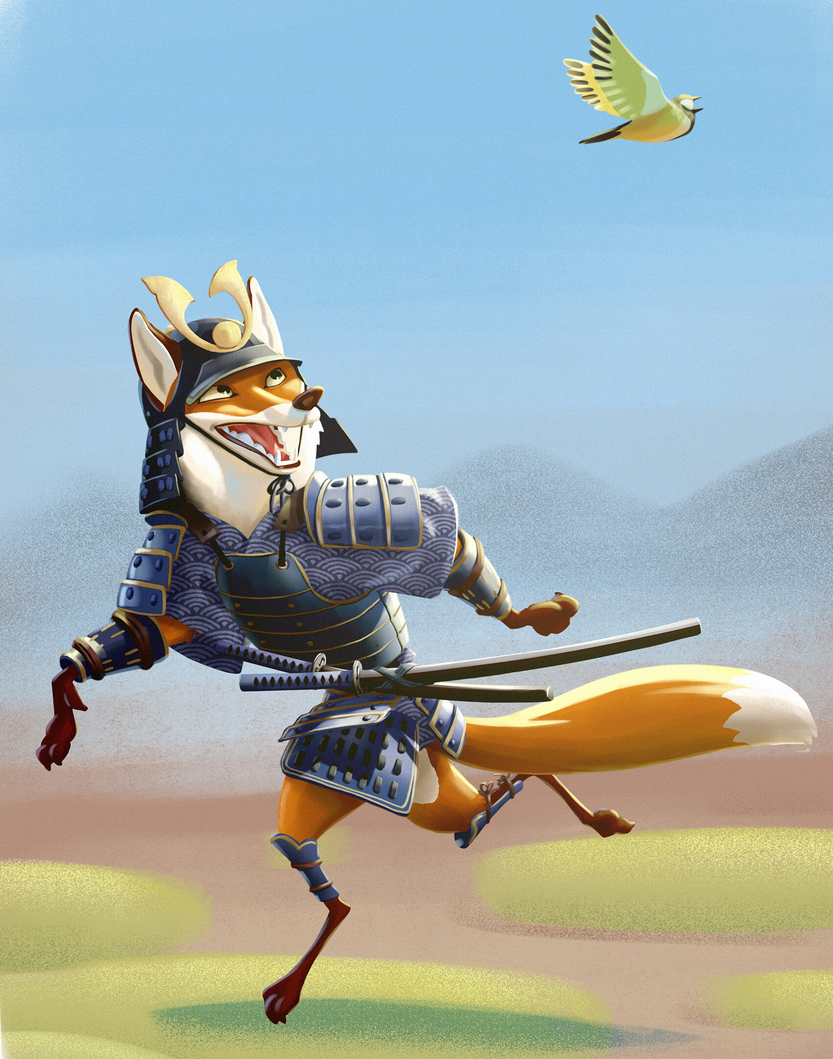 ArtStation - Samurai fox