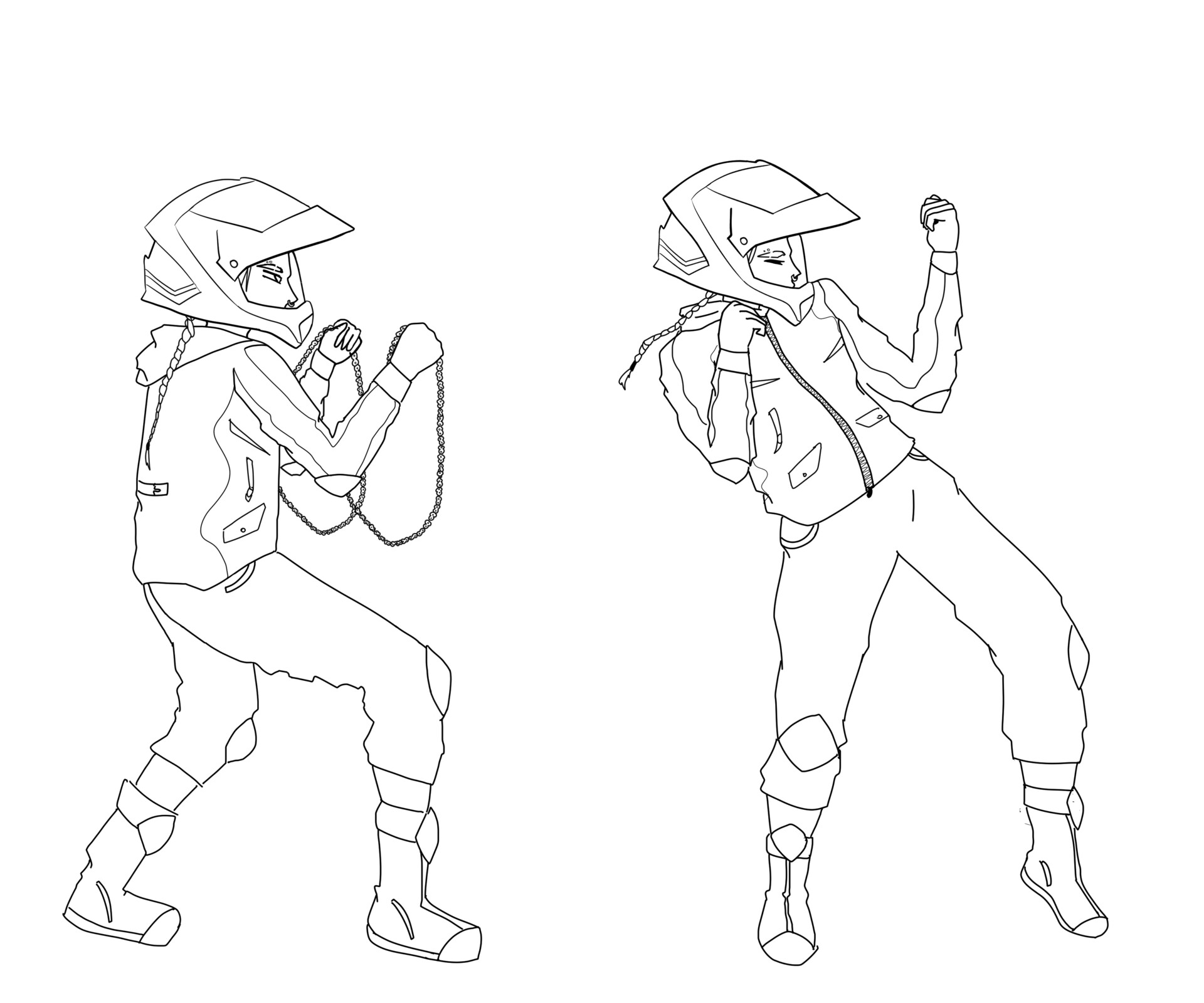 ArtStation - Model Sheet character (attack/defense)