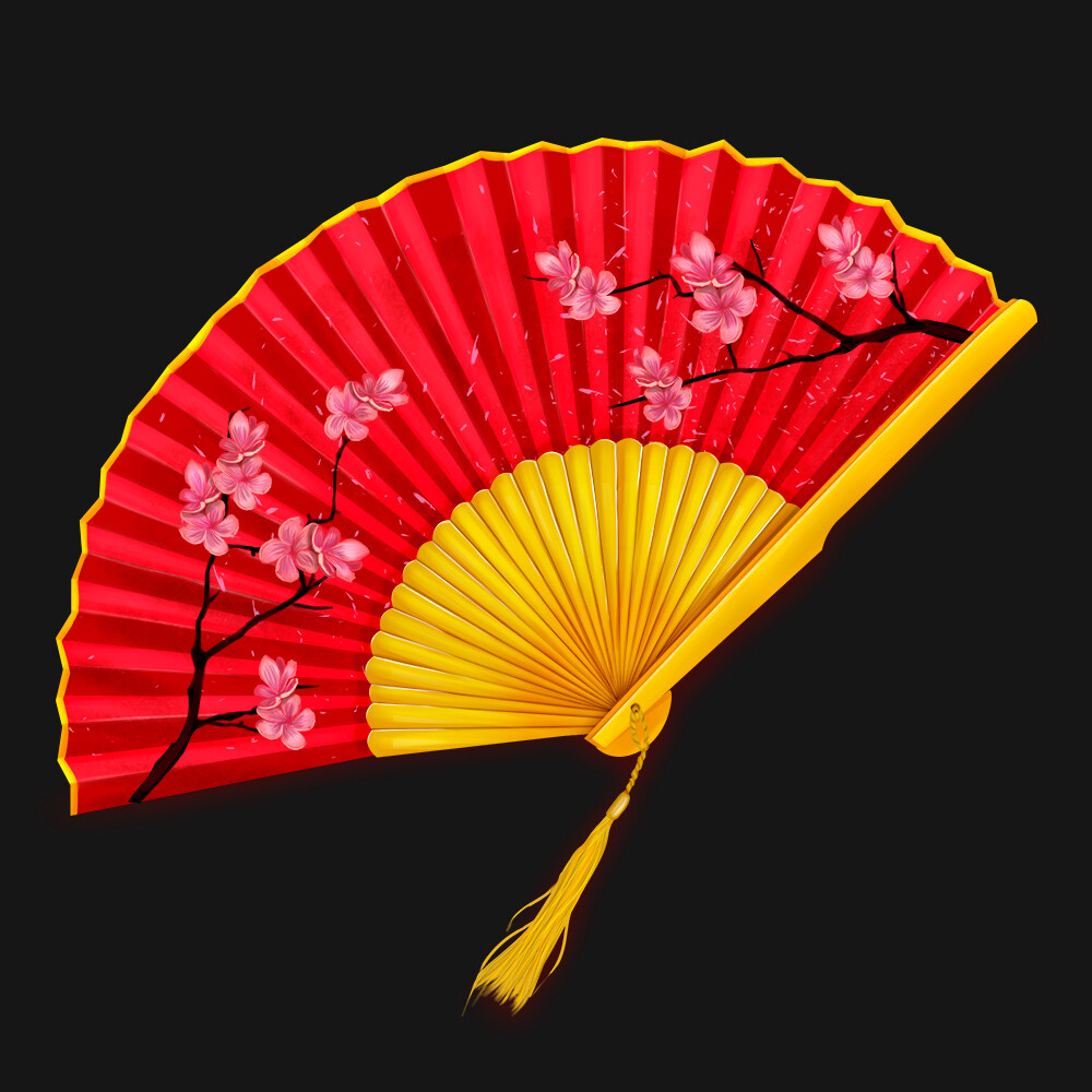 ArtStation - Game Elements: Asian Hand fan