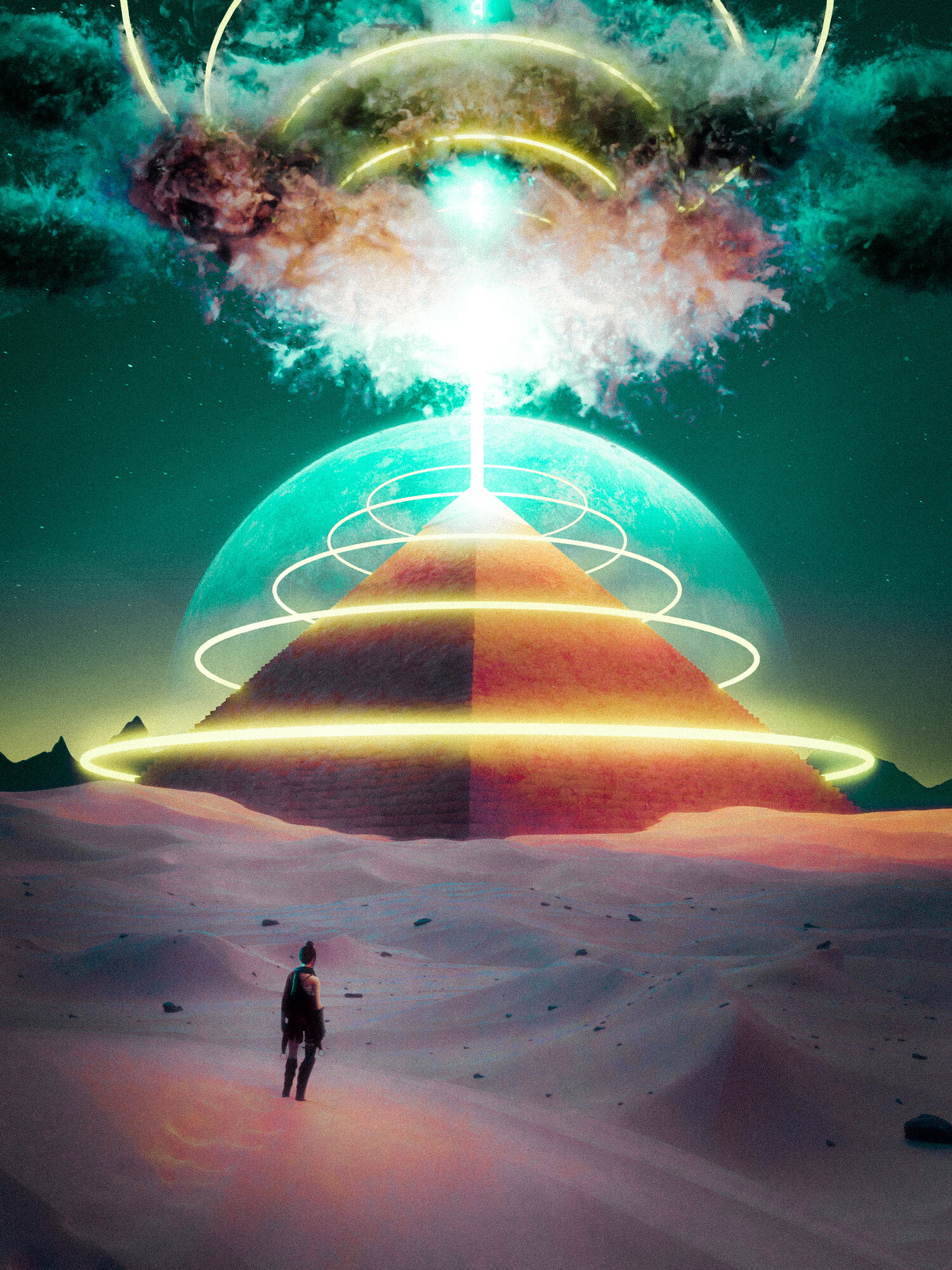 ArtStation - Neon Clouds - Pyramid