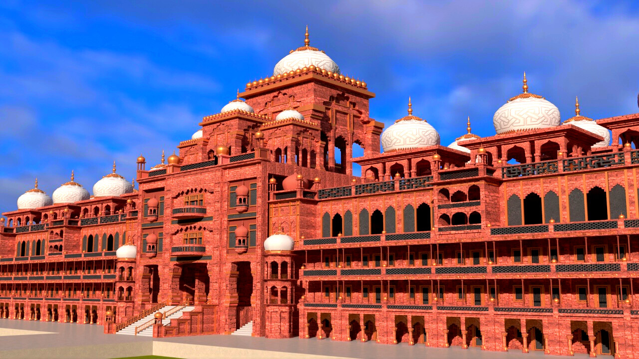 ArtStation - Low poly Indian style Castle