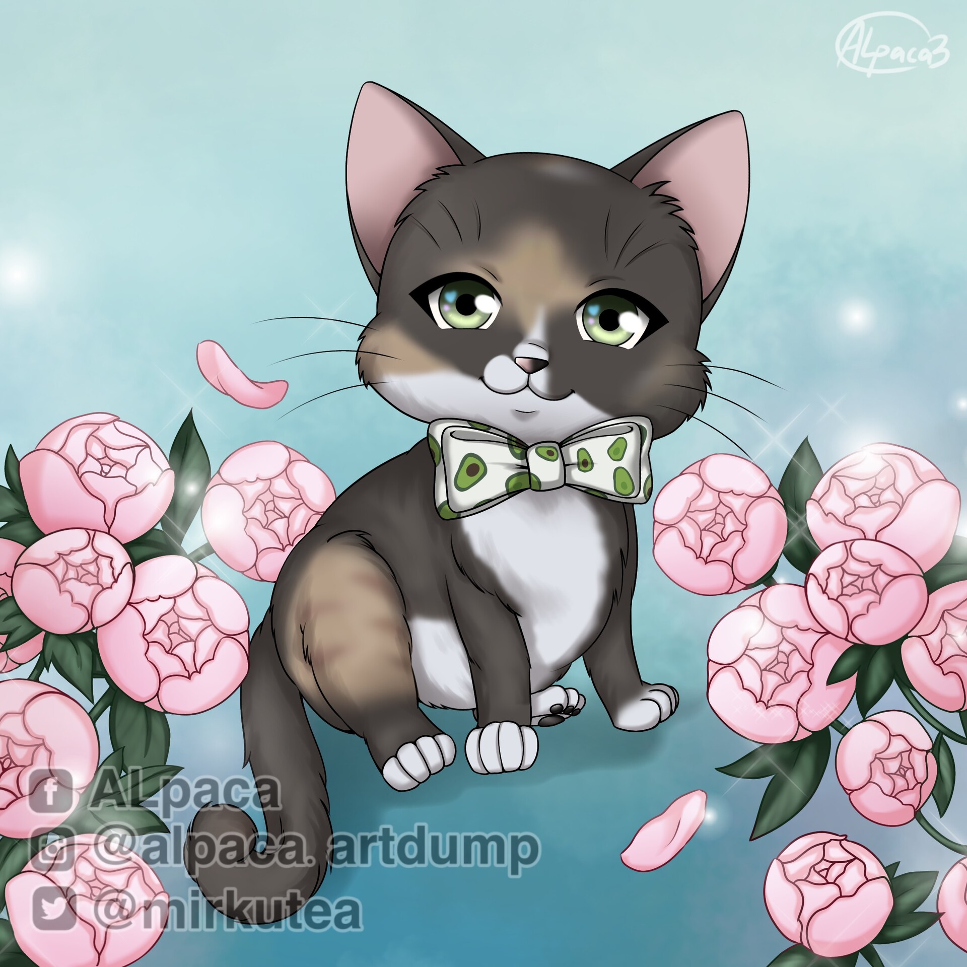 ArtStation - Cat chibi portrait