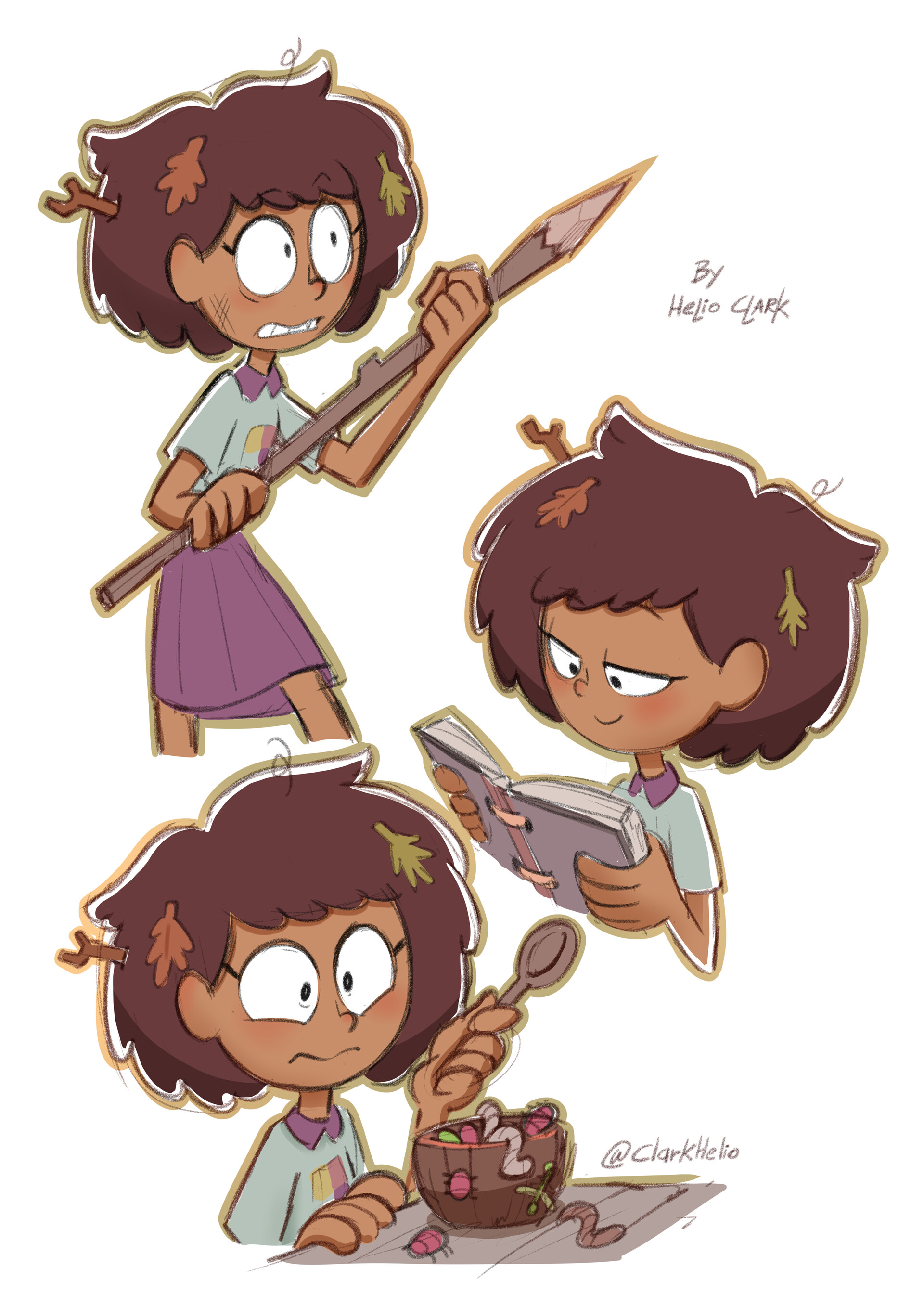 ArtStation - Anne boonchuy from Amphibia, Helio Clark