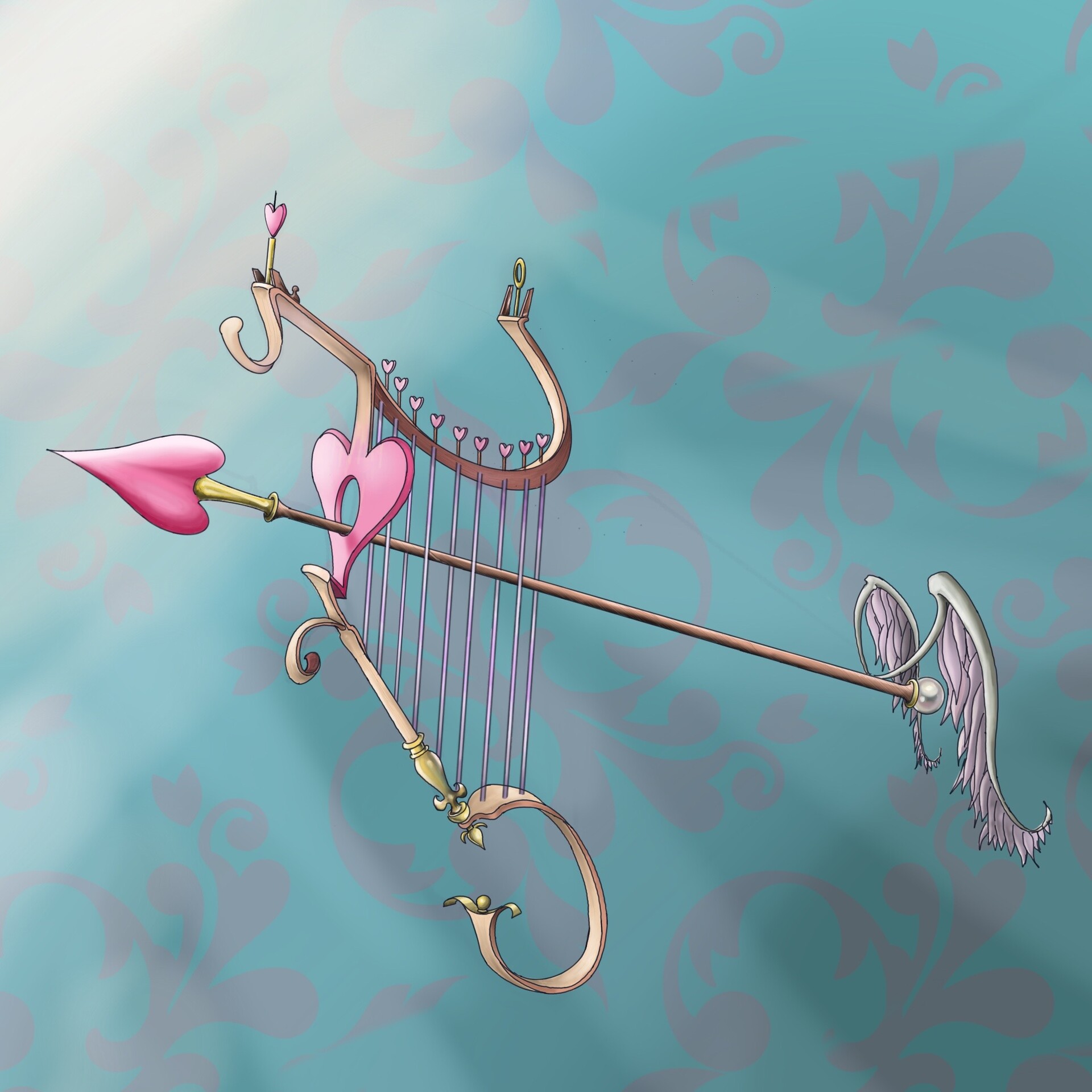 ArtStation - Cupid Crossbow harp