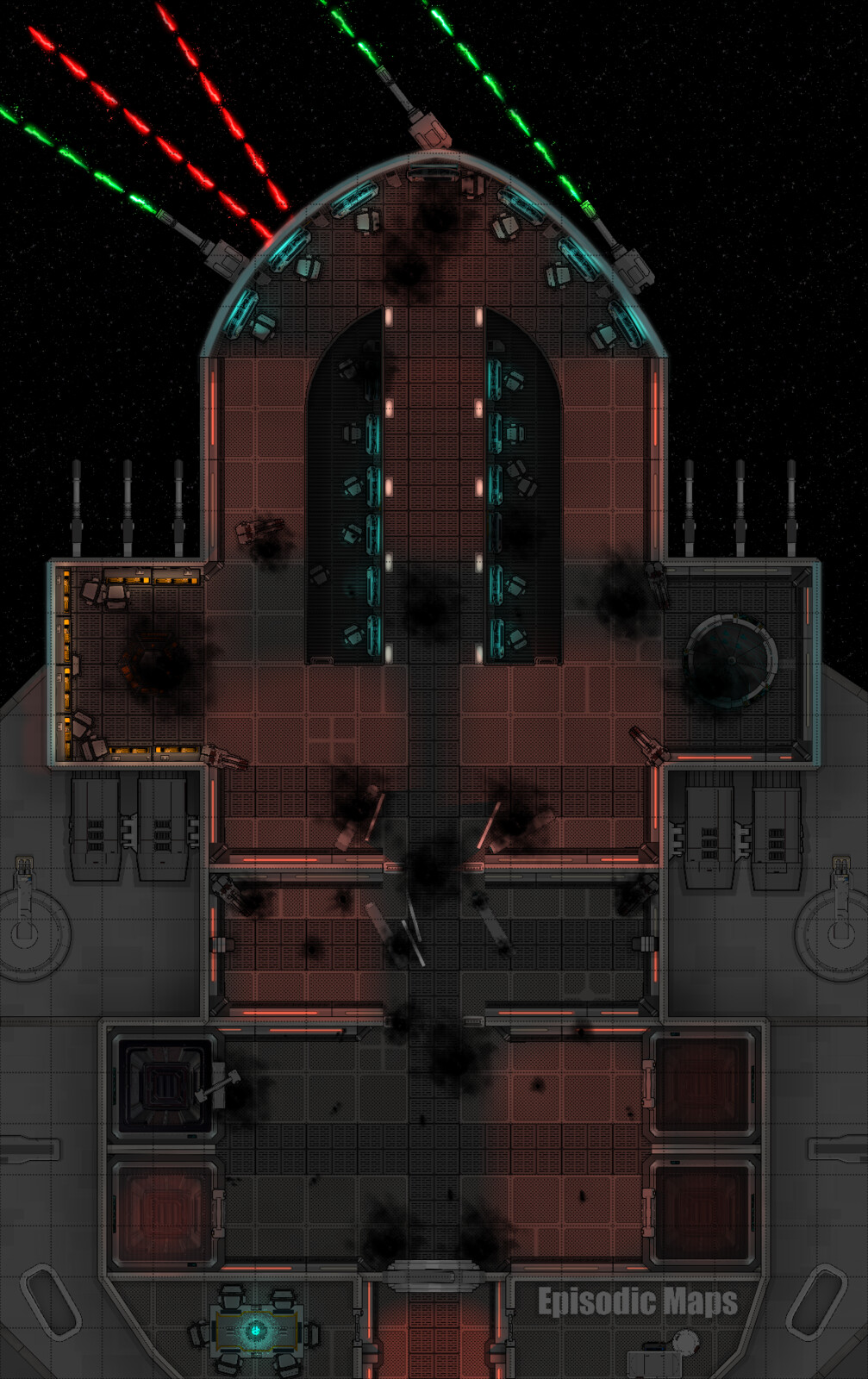 EpisodicMaps - Starship Bridge, Under Attack Variant