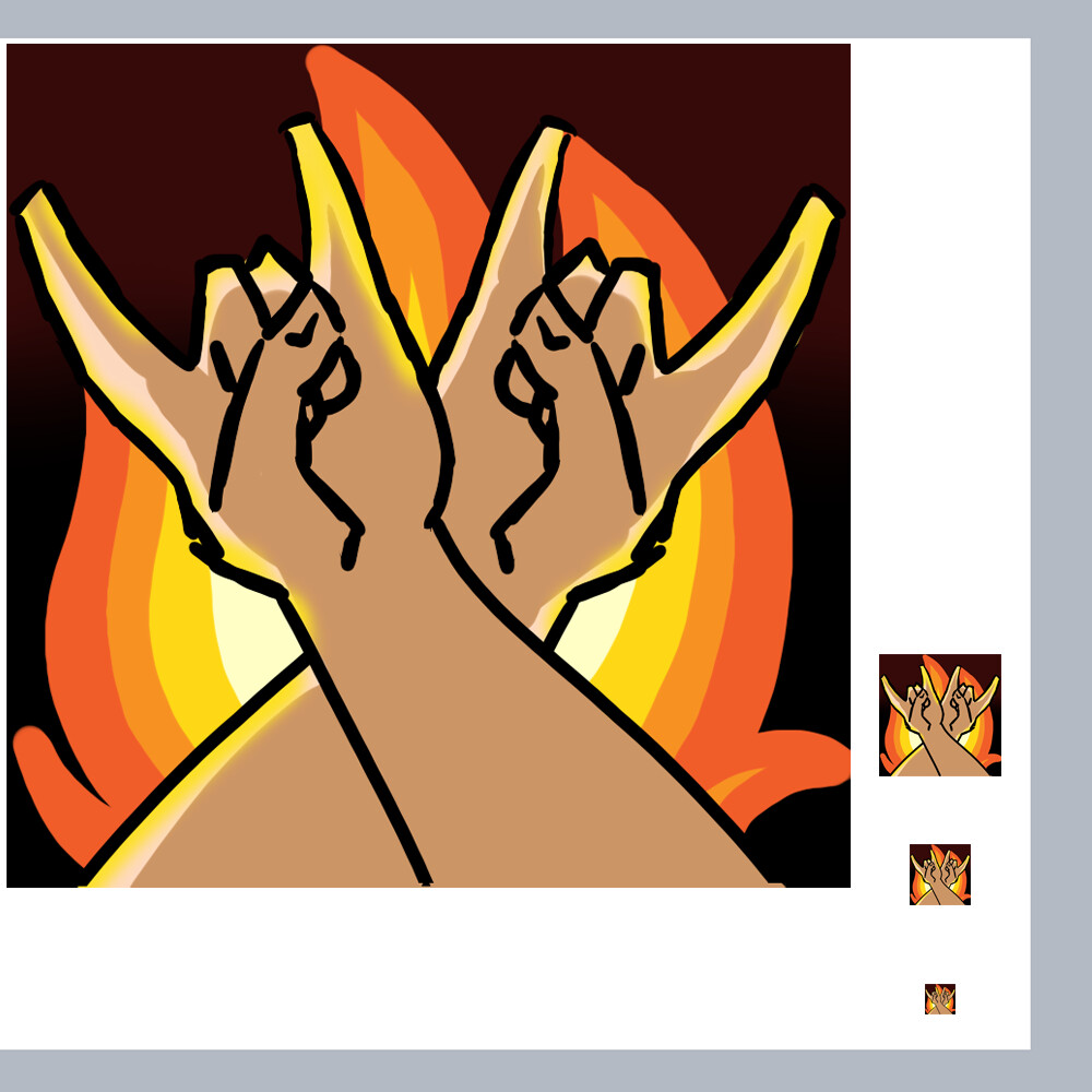ArtStation - Fire Hands Emote 2021