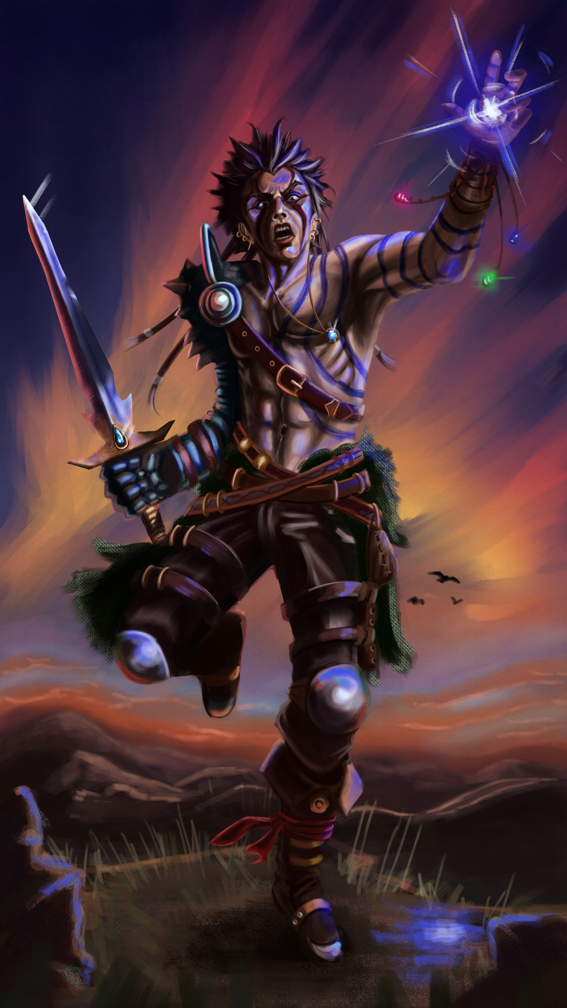 ArtStation - Personal project: Magic Dusk Warrior