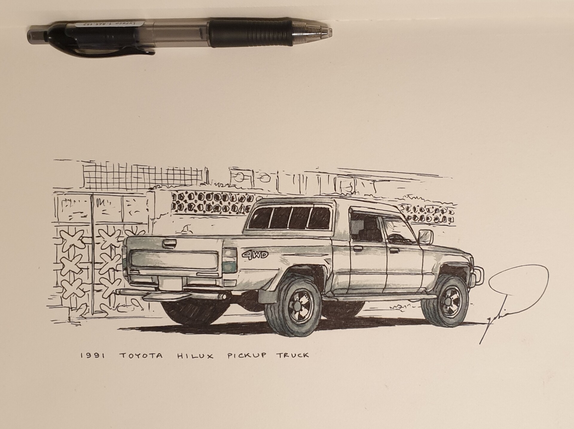 ArtStation - 1991 Toyota Hilux pickup