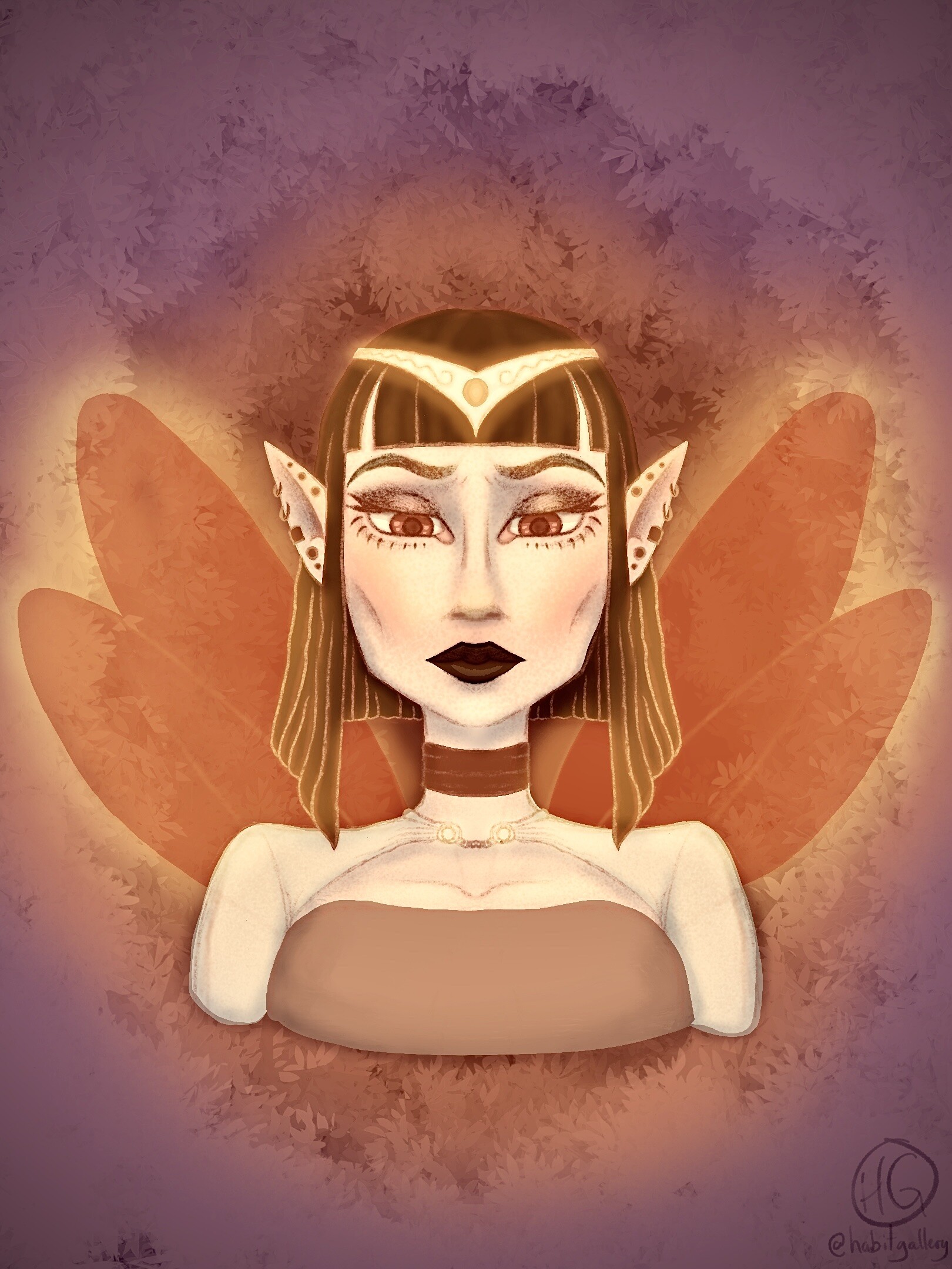 ArtStation - First Procreate Painting - Fire Fae