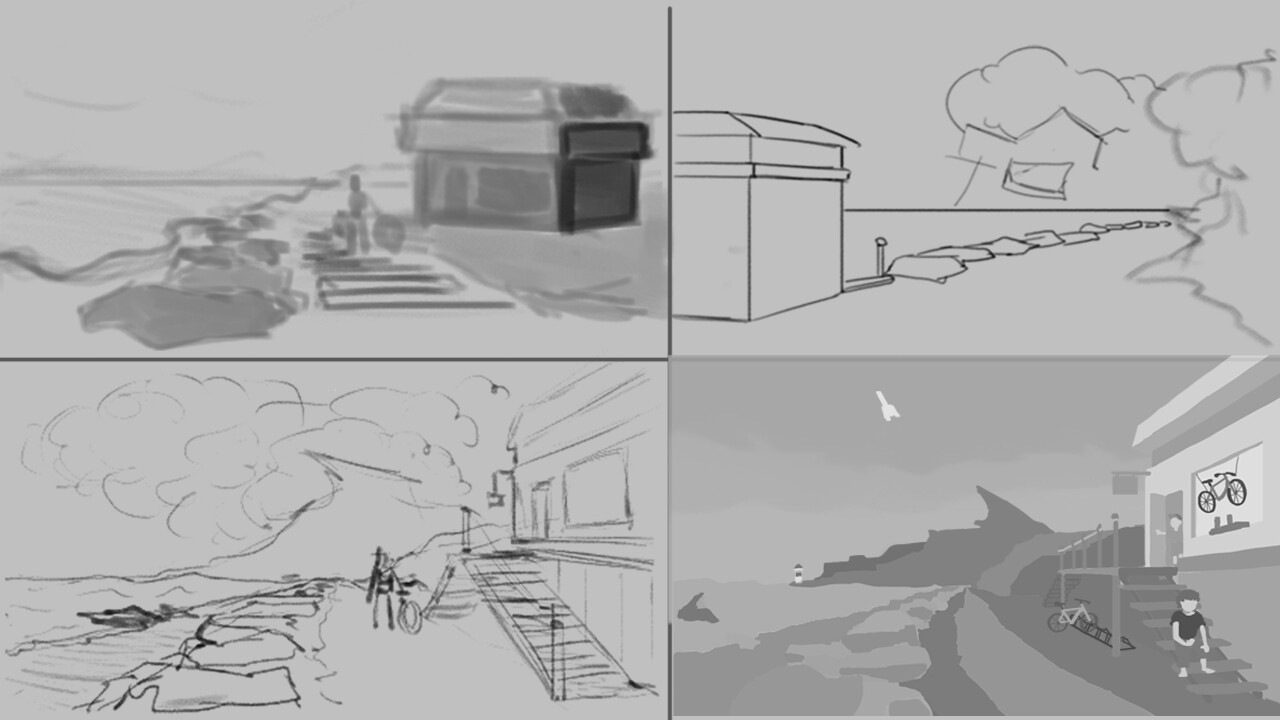 Ariane Vidal - Landscape illustration : The space rocket