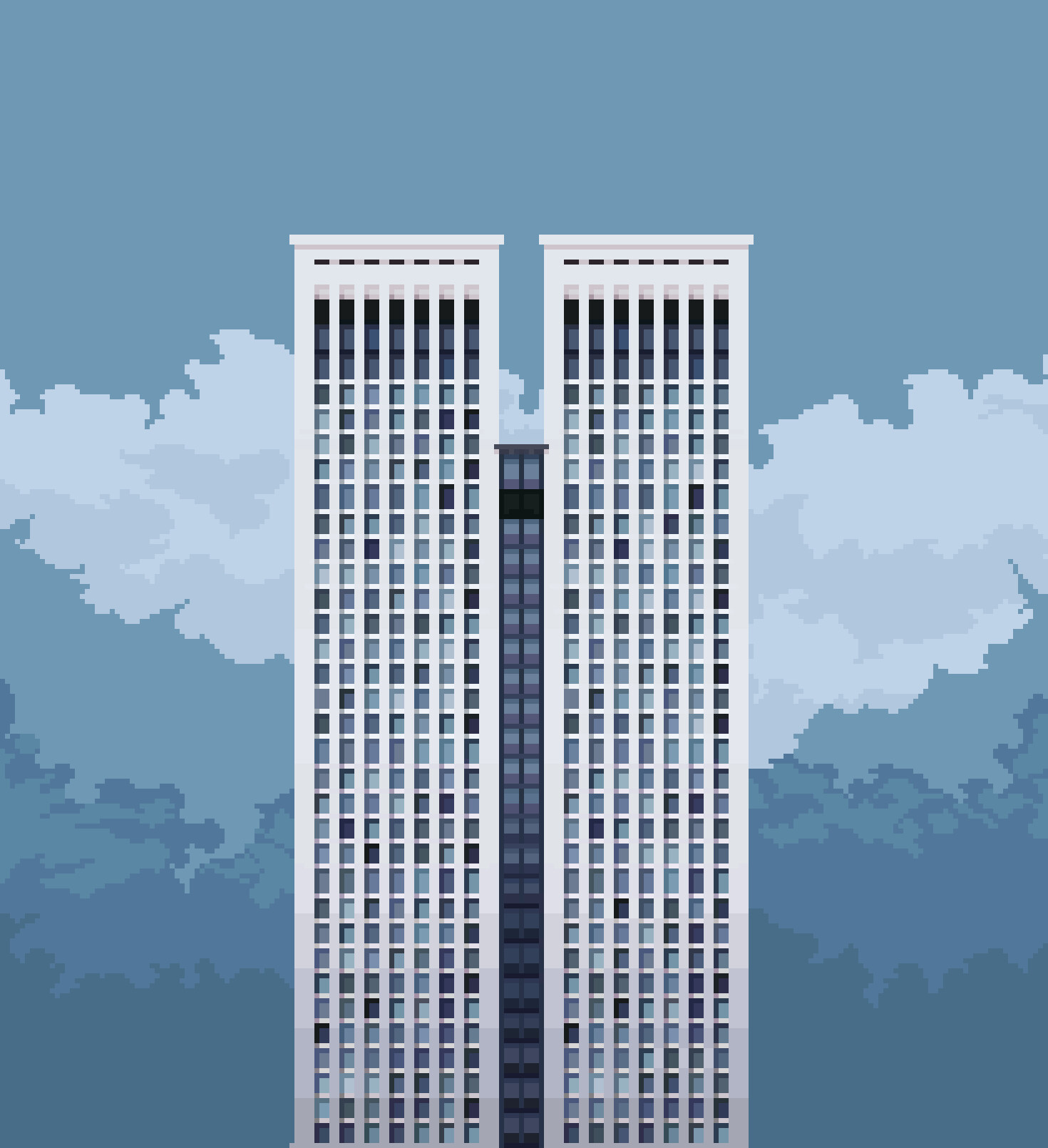 ArtStation - Twin Skyscrapers