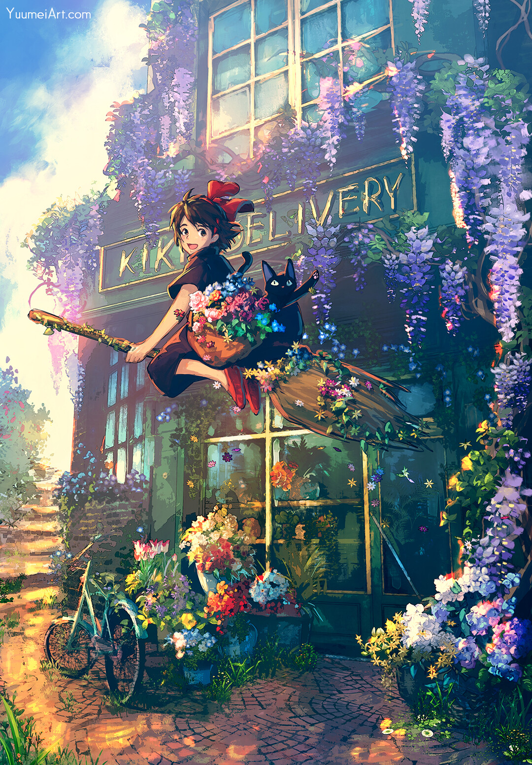 Kiki's Flower Delivery by Yuumei : r/FloatingIsFun