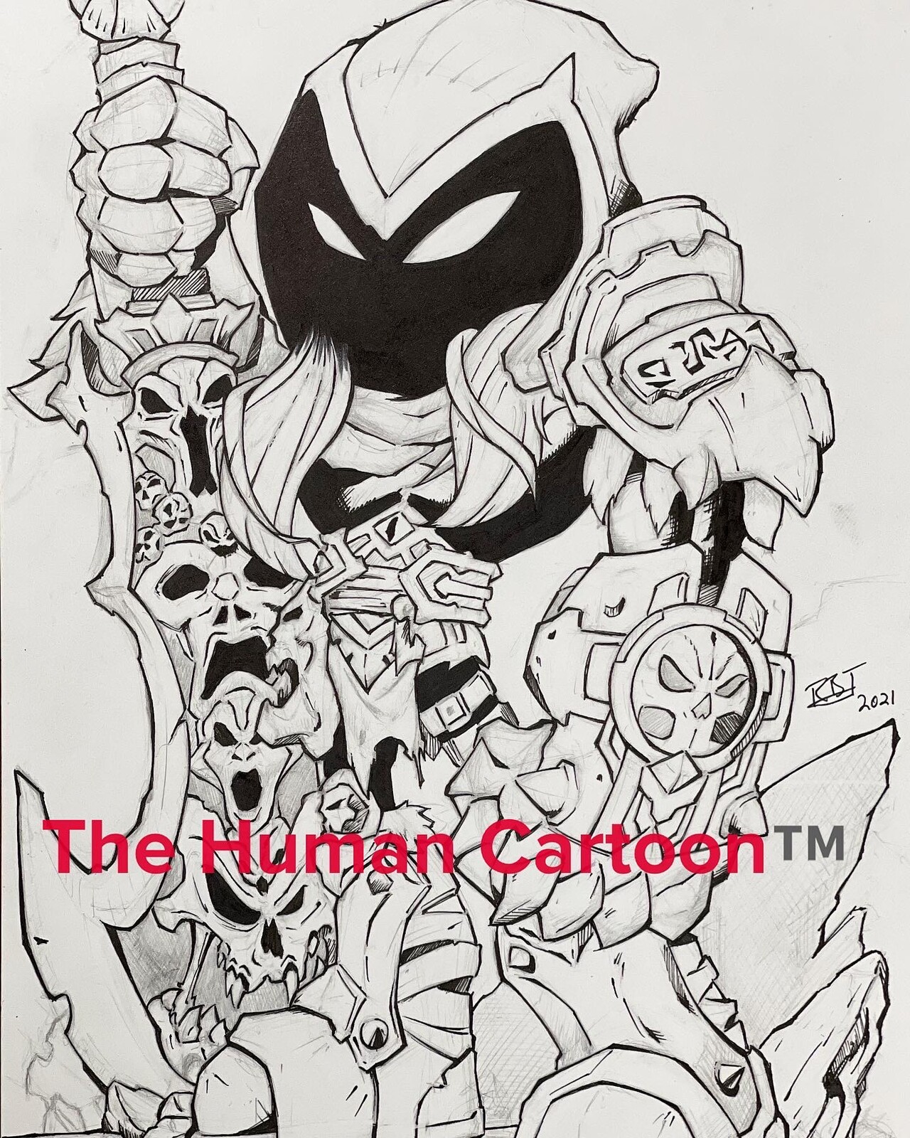 Ricky Bundy Jr ‘The Human Cartoon’ - Chibi Darksiders War, Death, Fury, Strife
