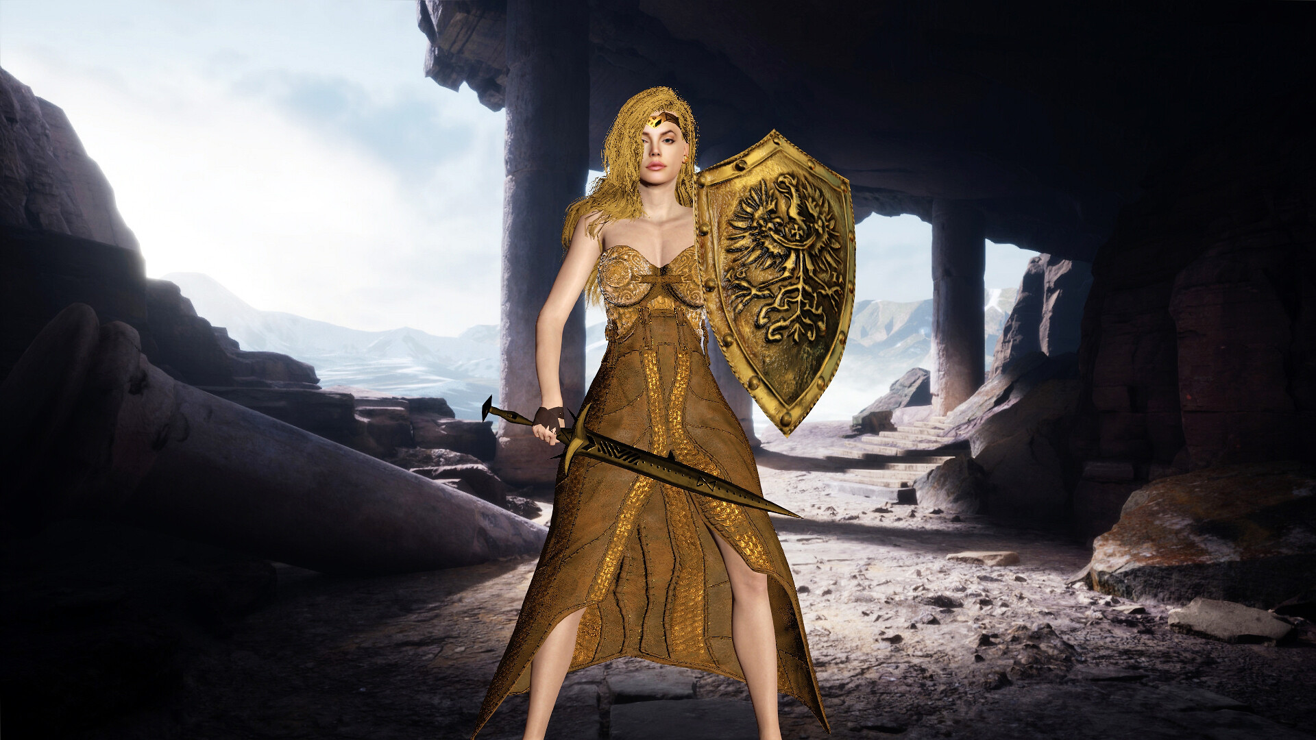 ArtStation - WIP Golden Warrior 4K Character