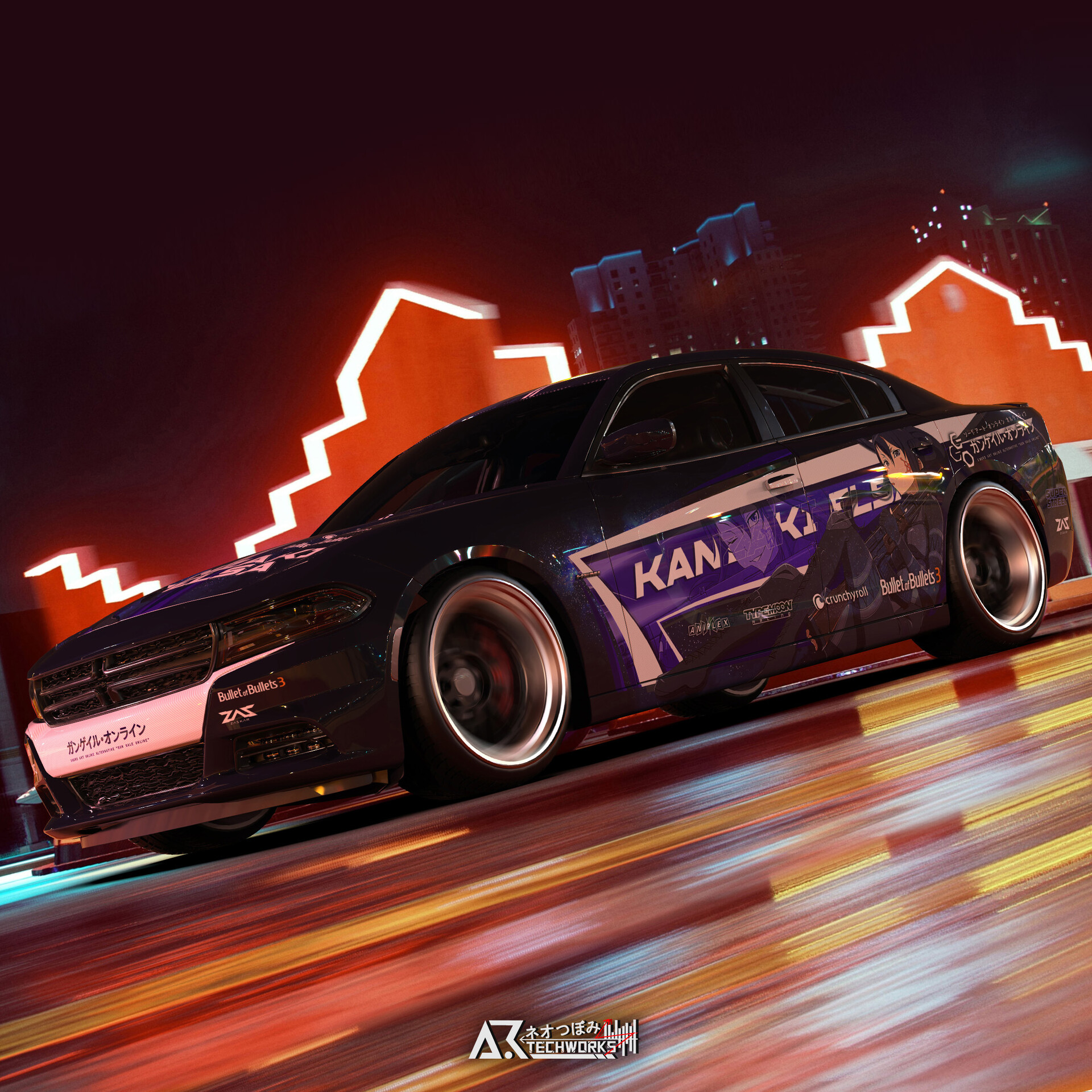 ArtStation - KANZAKI ELSA - GGO // DODGE CHARGER