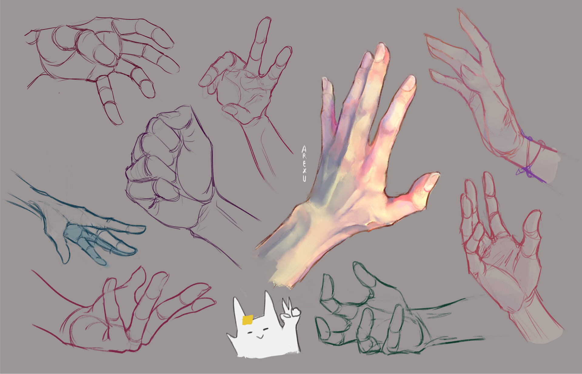 ArtStation - hand practice