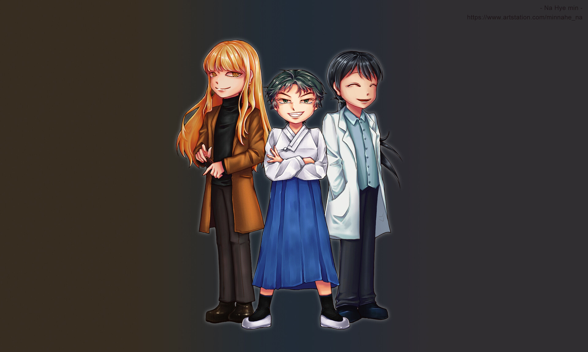 ArtStation - illustration - Webtoon characters (2019)