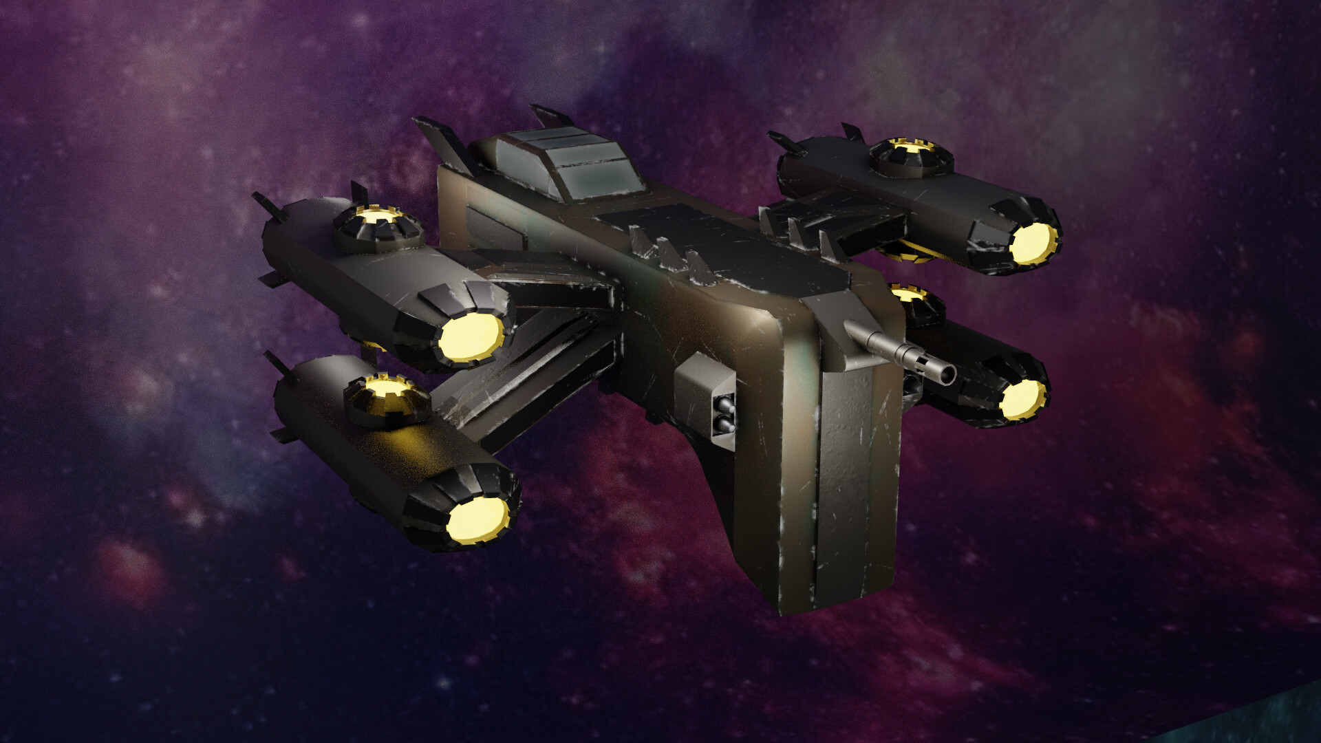 ArtStation - Saturn class Heavy fighter