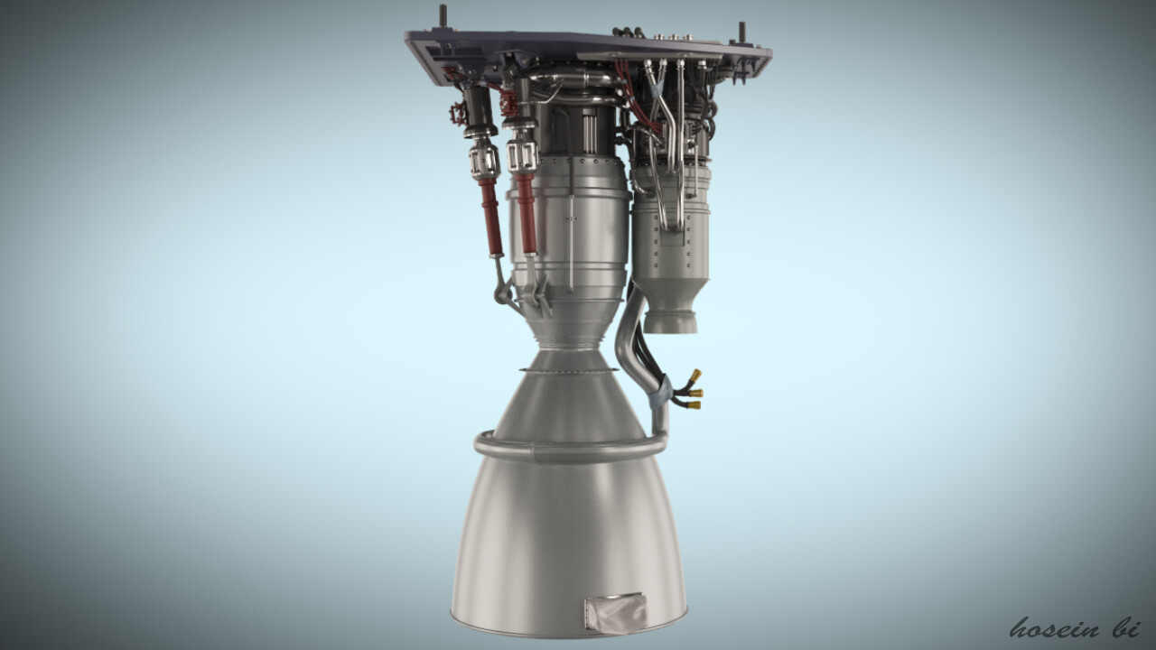ArtStation - SpaceX Rocket Engine