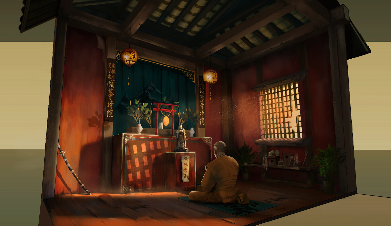 ArtStation - Forest Shrine - interior