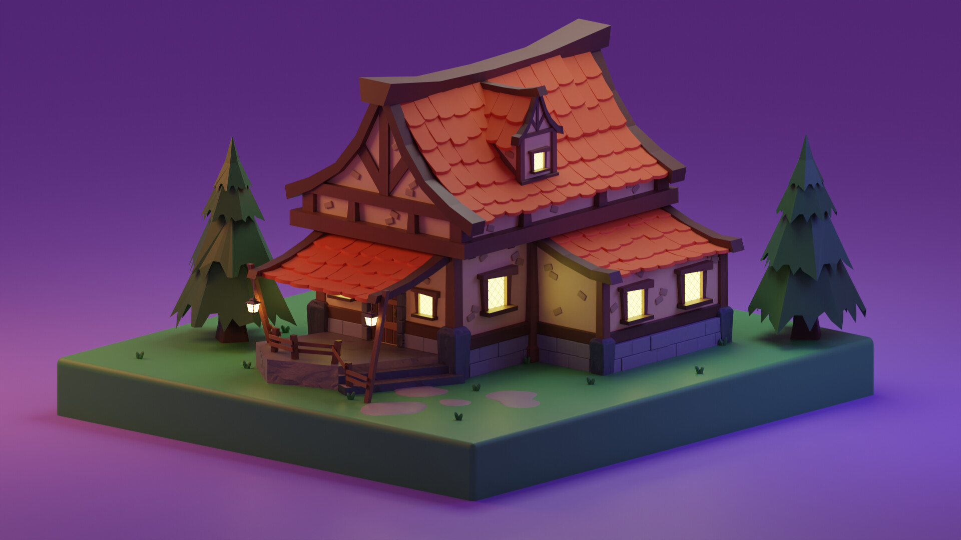 ArtStation - Medieval cartoon house