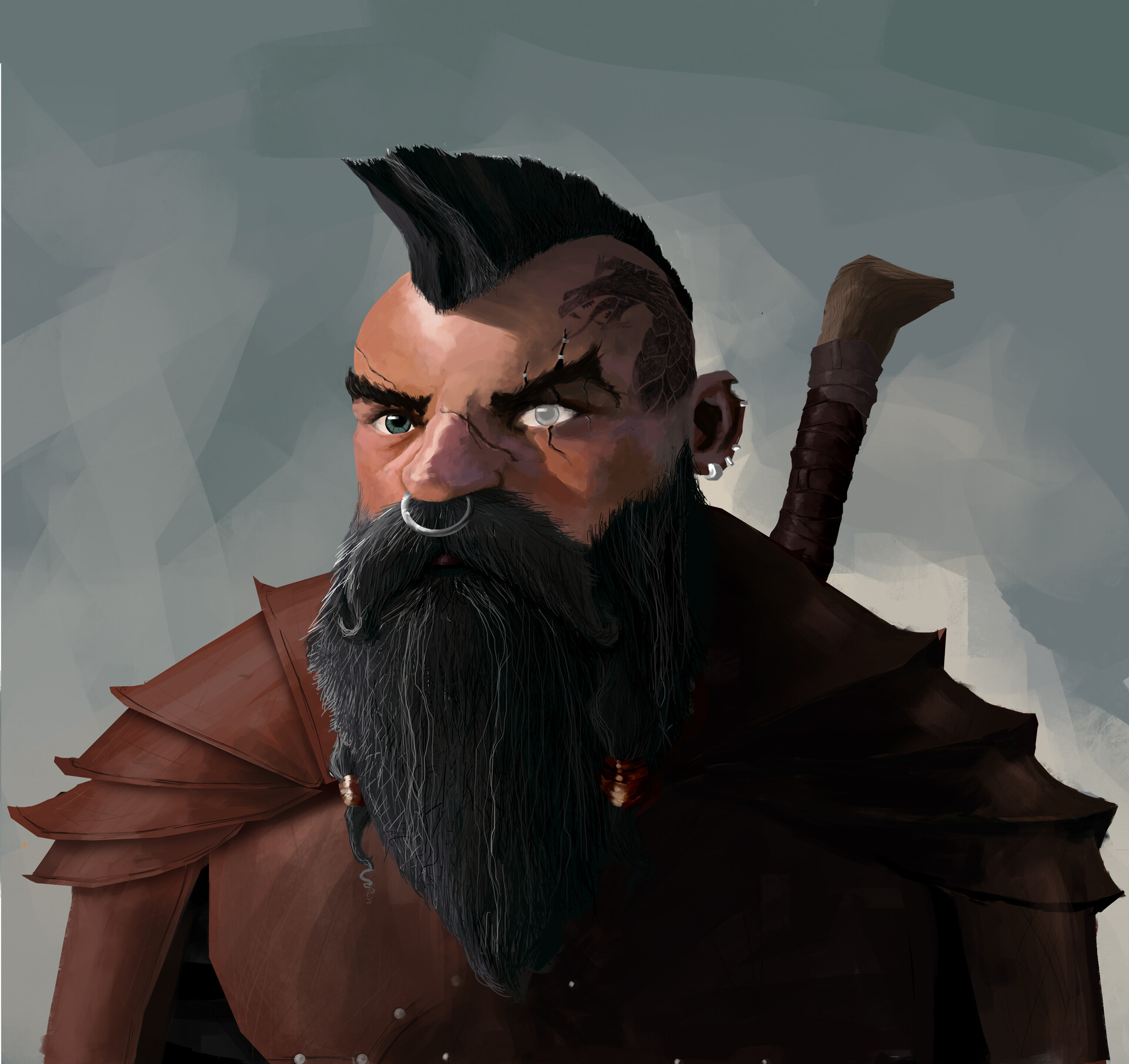 ArtStation - Portrait of Wood Dwarf