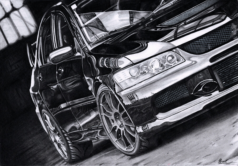 ArtStation - Mitsubishi Evo 9