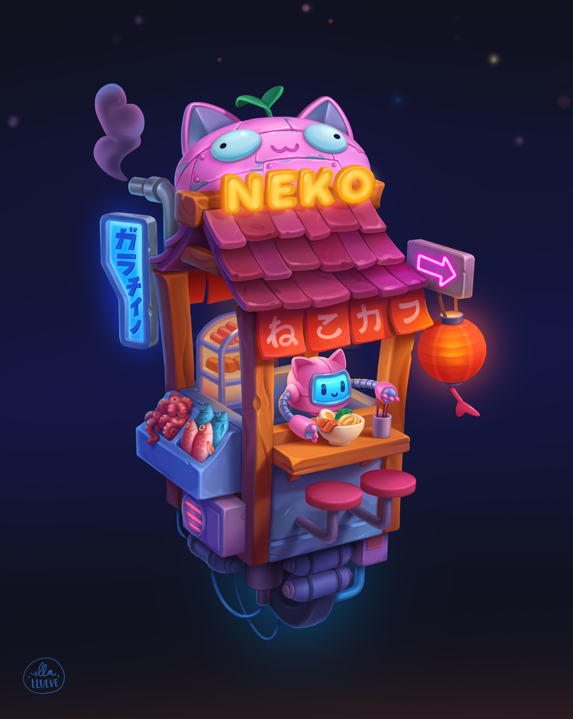 ArtStation - Neko cafe