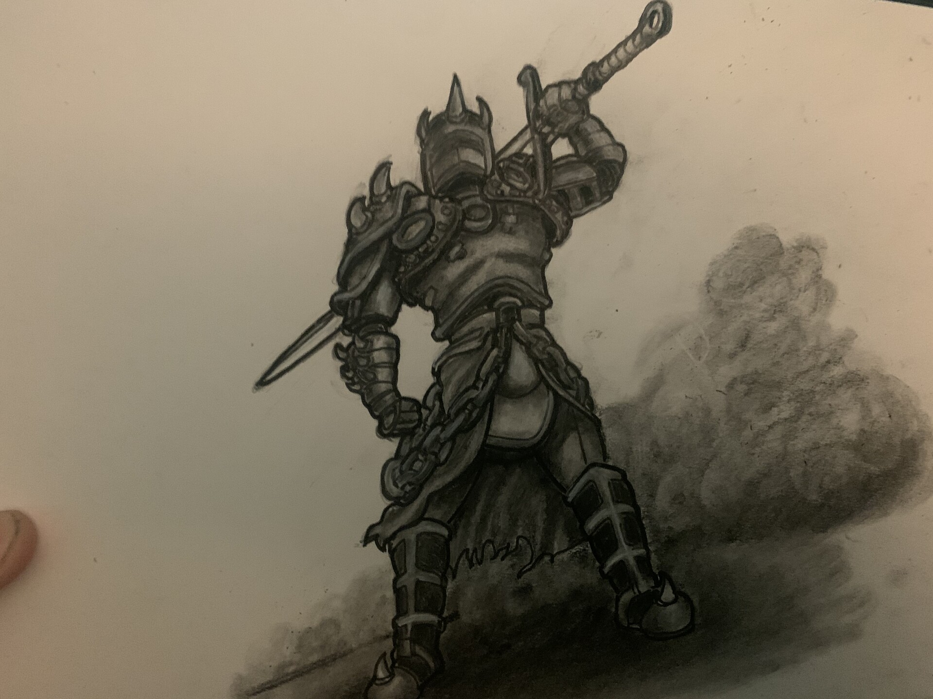 how to draw a evil knight