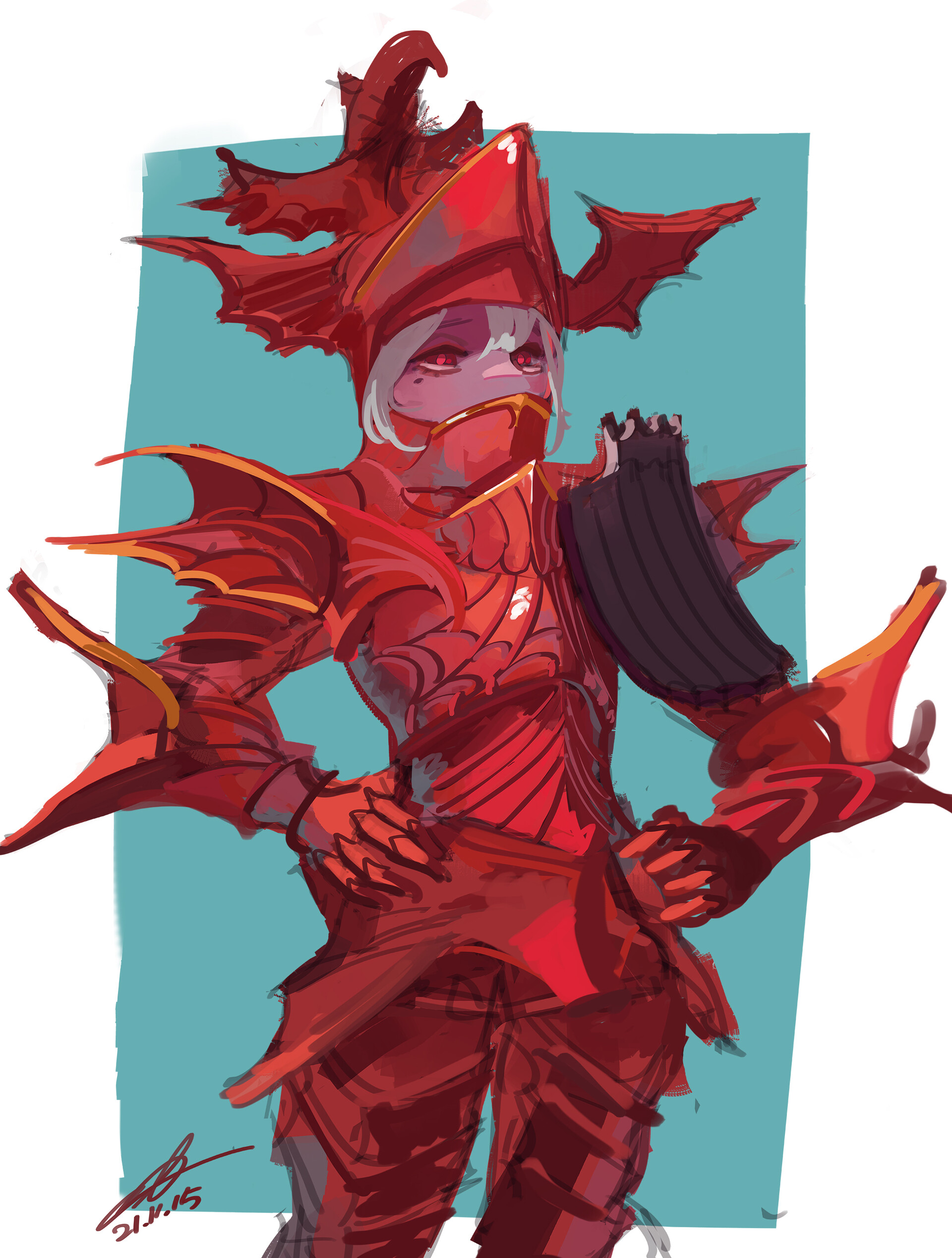 ArtStation - Blood Knight girl