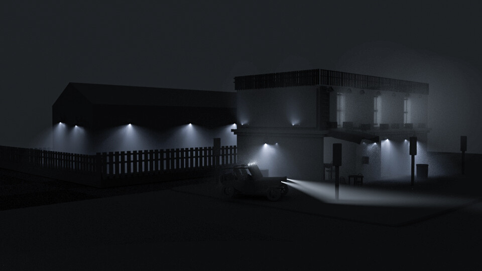 ArtStation - Night Street Scene