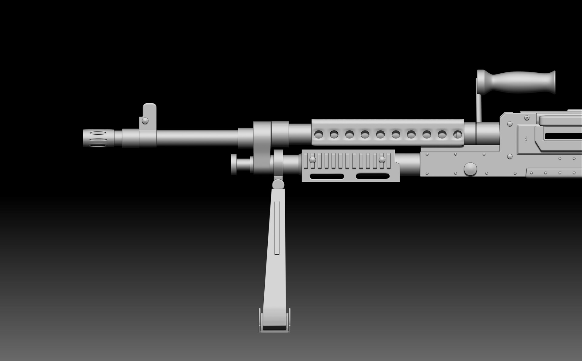 Vignesh E - M240L 3D Machine Gun