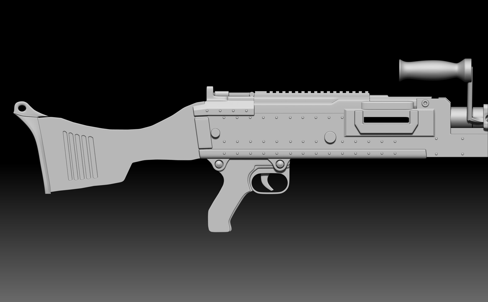 Vignesh E - M240L 3D Machine Gun