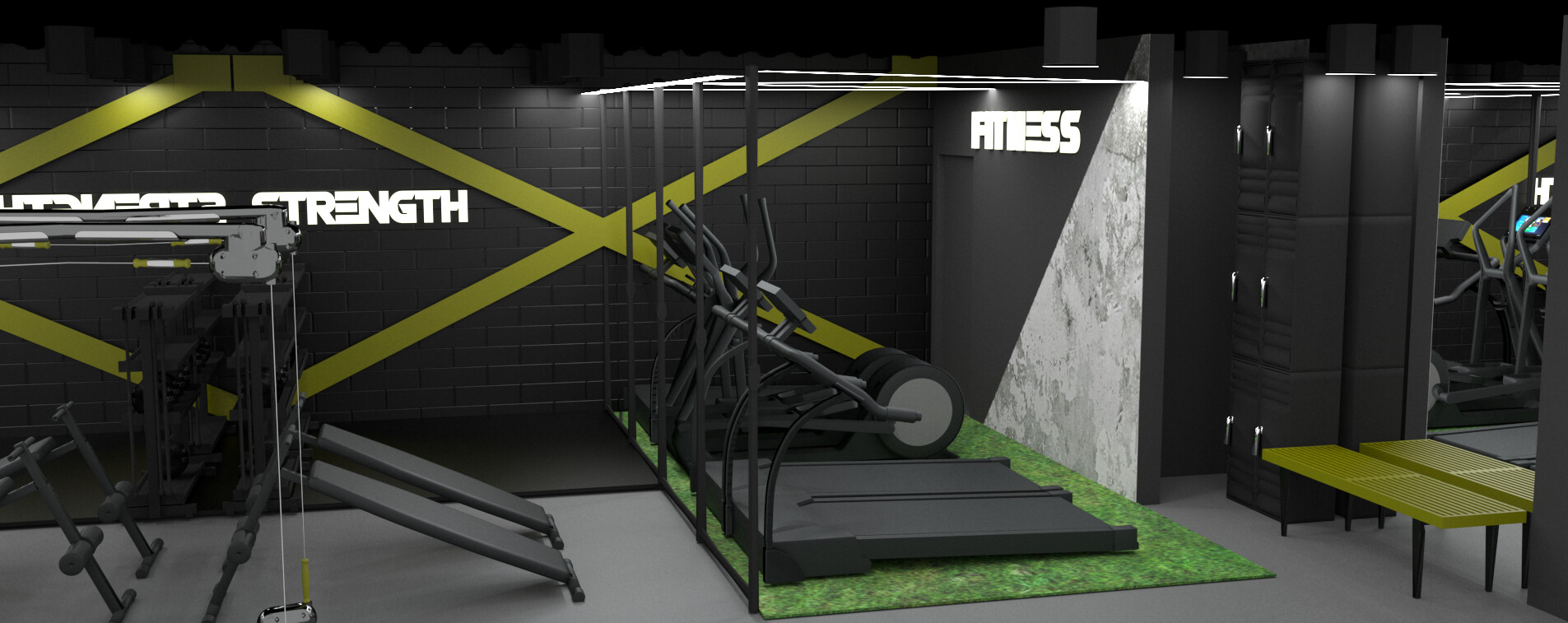 ArtStation - Gym Interior CGI