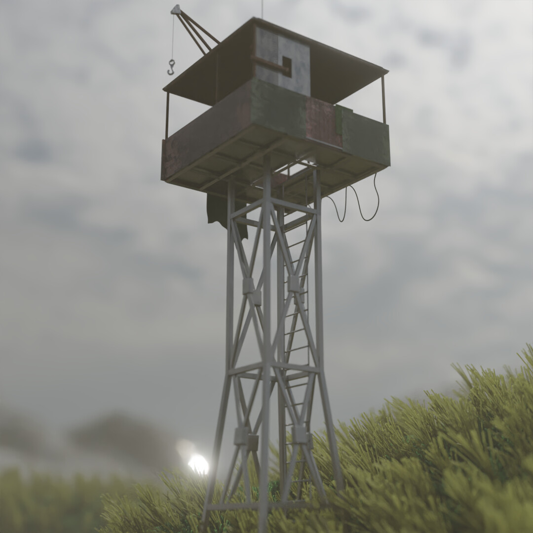ArtStation - Hunting tower render