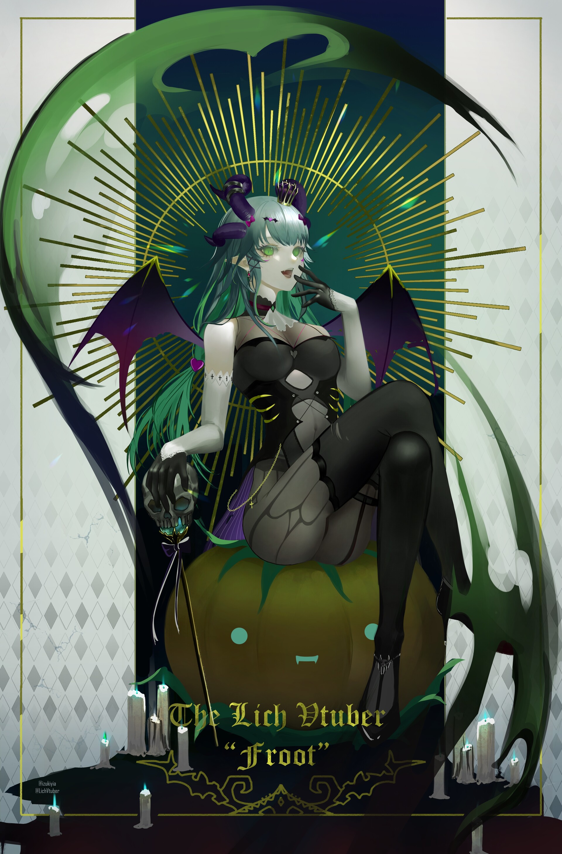 ArtStation - [Vtuber Fan Art] The Lich "Froot"