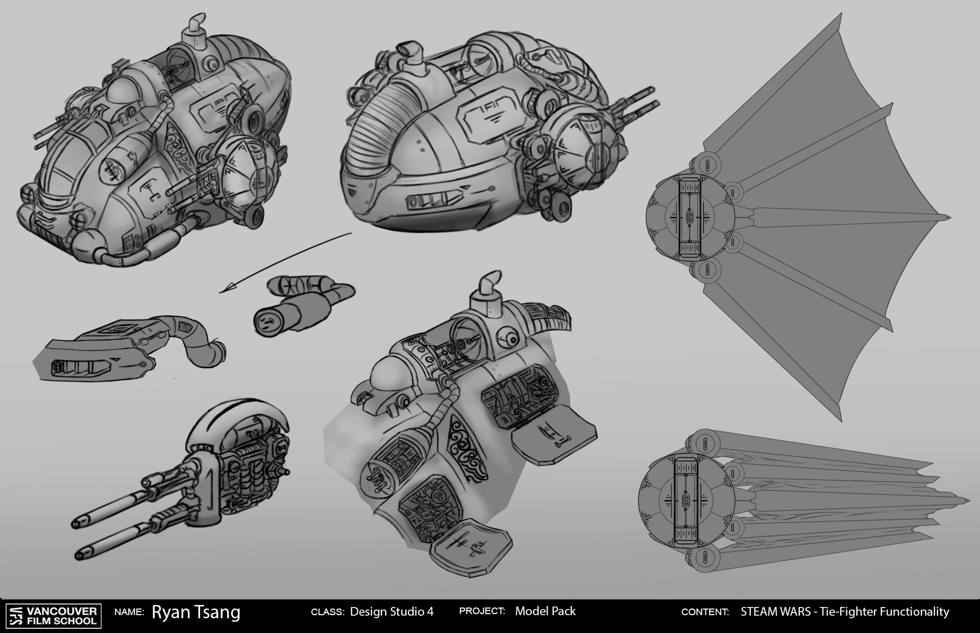 Ryan Tsang - Steam Wars Vehicle Concepts