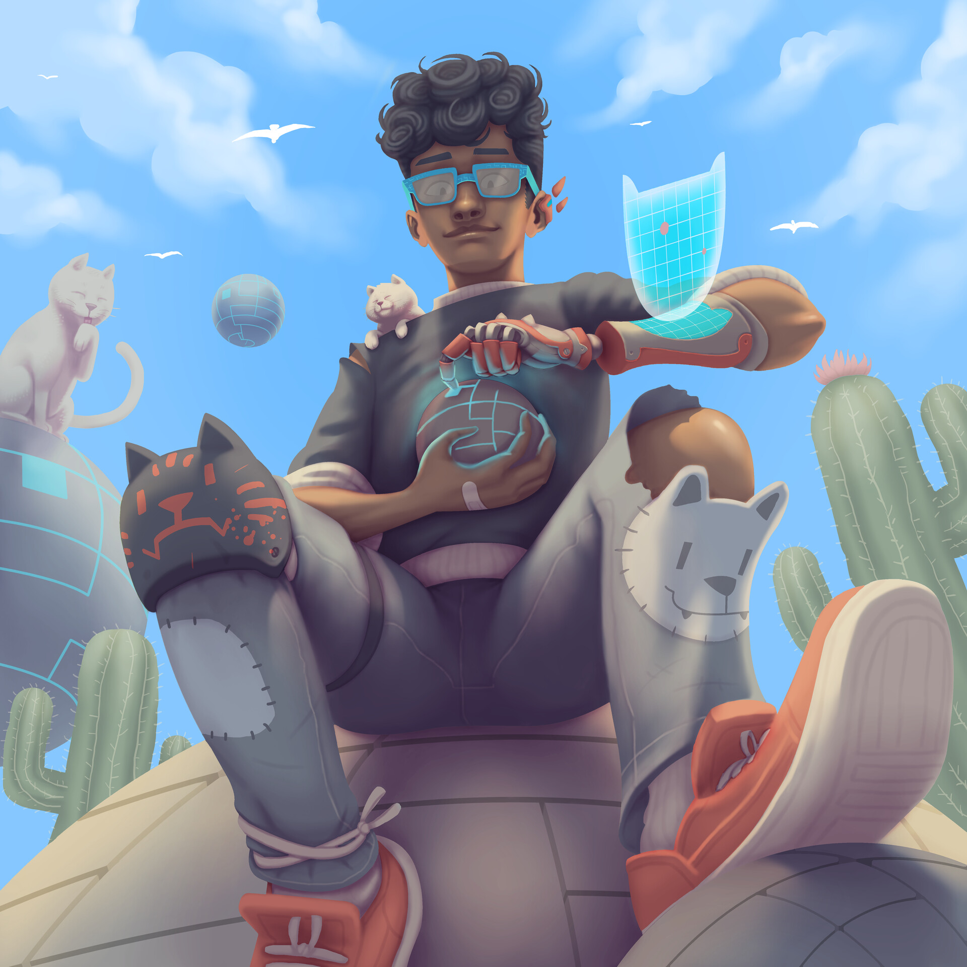 ArtStation - Cats, Cacti & Curls
