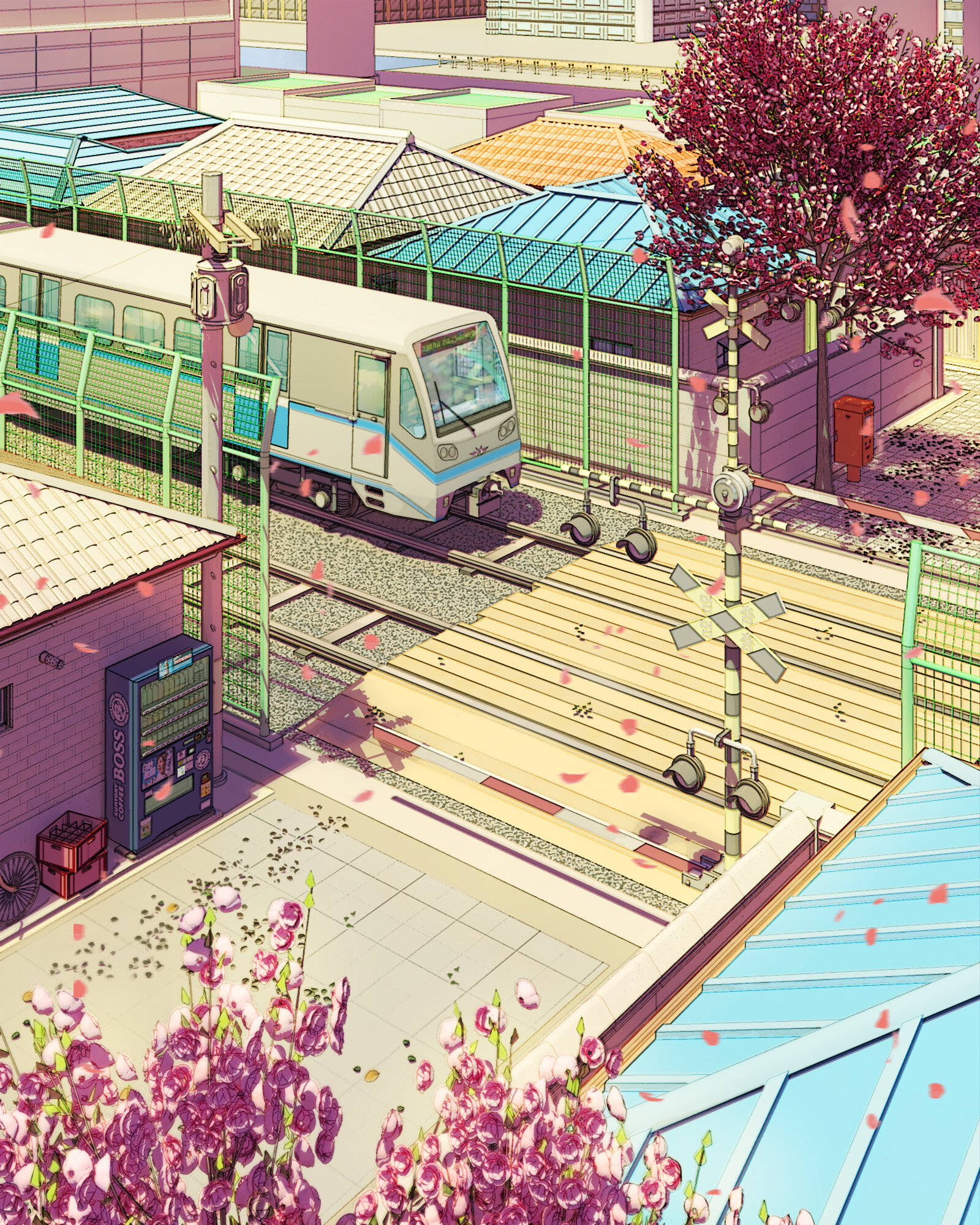 ArtStation - Japanese Railway Crossing