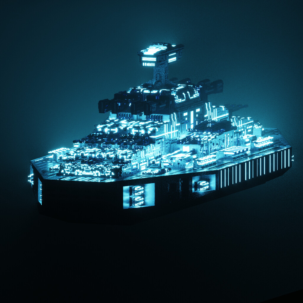 ArtStation - voxel spase ship